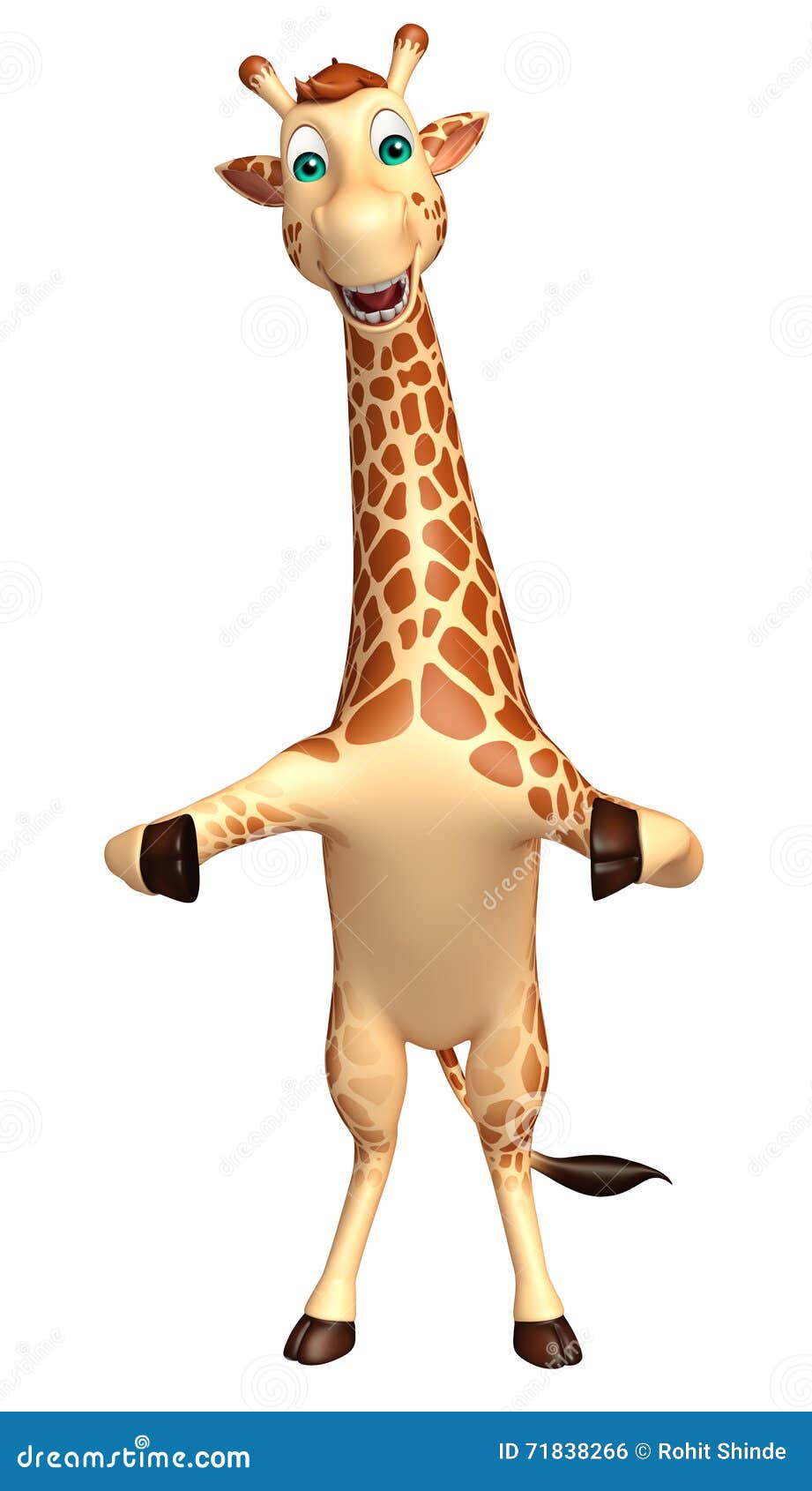 Cute Giraffe Cartoon Character Stock Illustration - Illustration of ...
