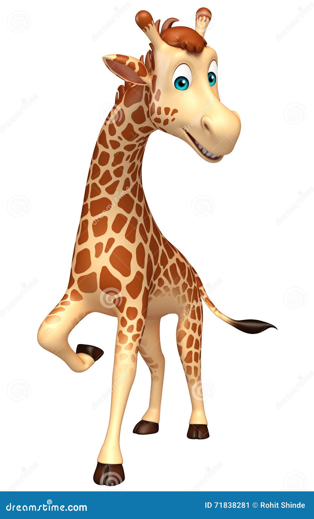 Cute Giraffe Cartoon Character Stock Illustration - Illustration of ...