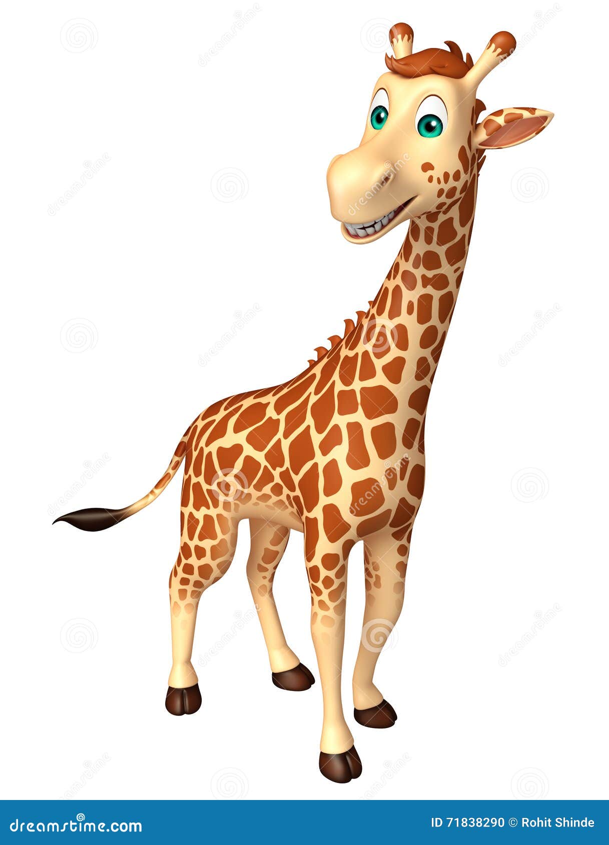 Cute Giraffe Cartoon Character Stock Illustration - Illustration of ...