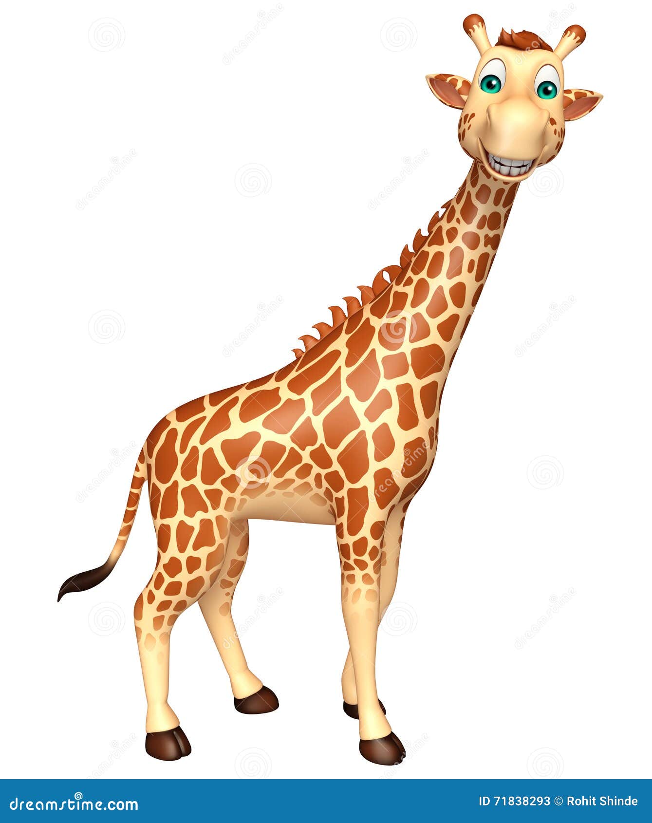 Cute Giraffe Cartoon Character Stock Illustration - Illustration of ...