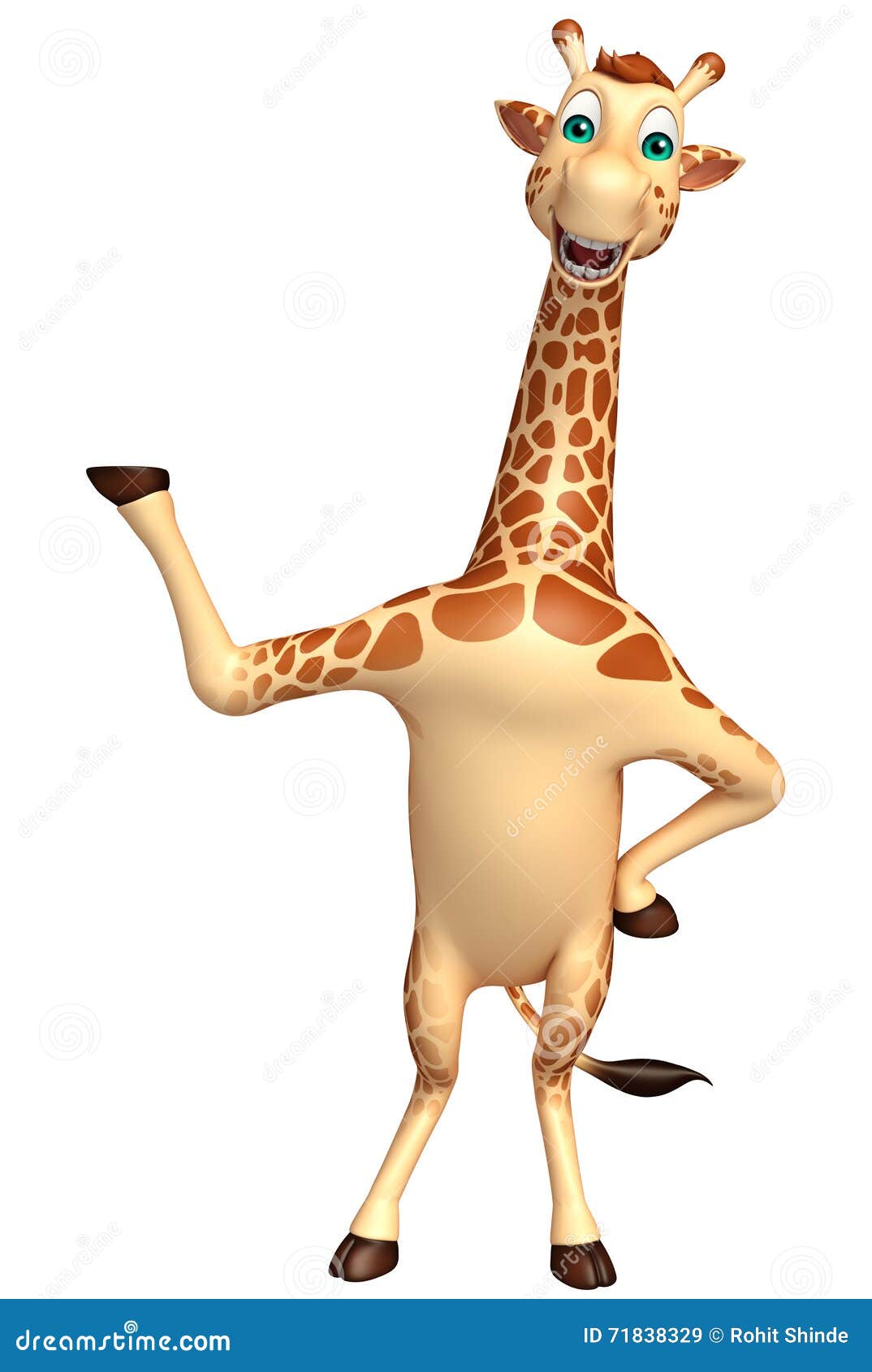 Cute Giraffe Cartoon Character Stock Illustration - Illustration of ...