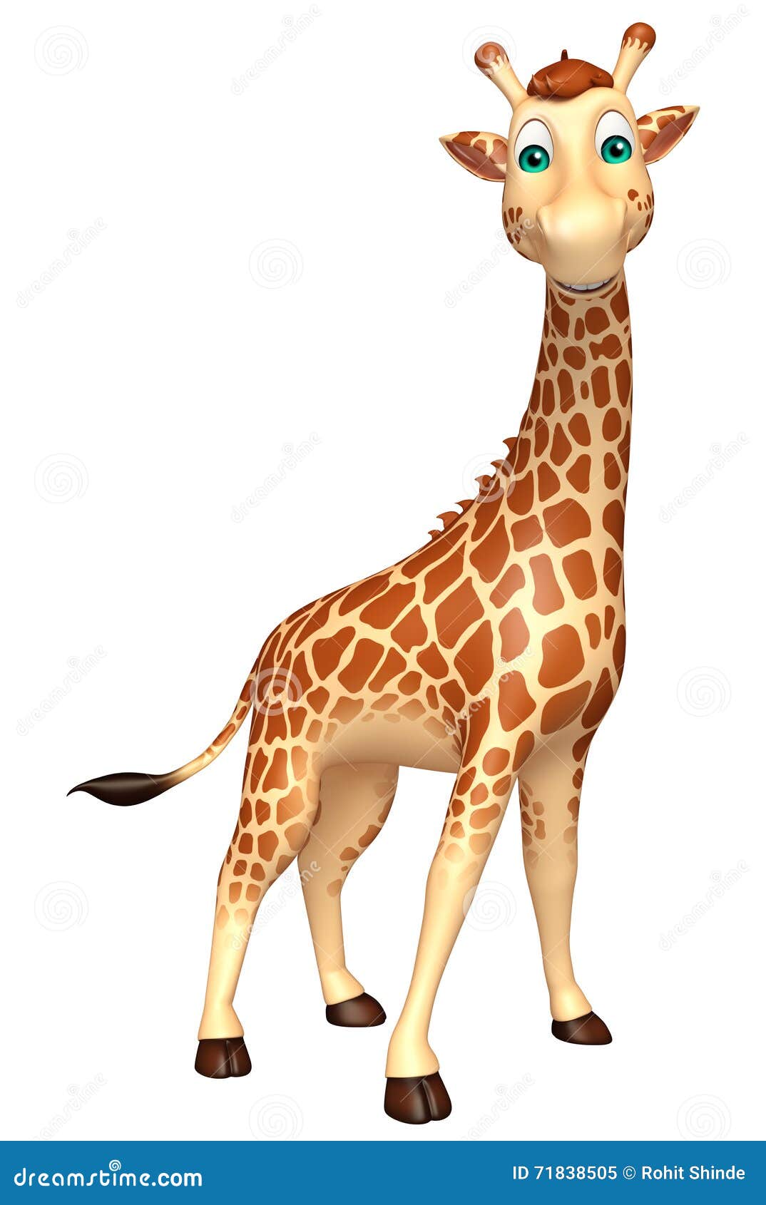 Cute Giraffe Cartoon Character Stock Illustration - Illustration of ...