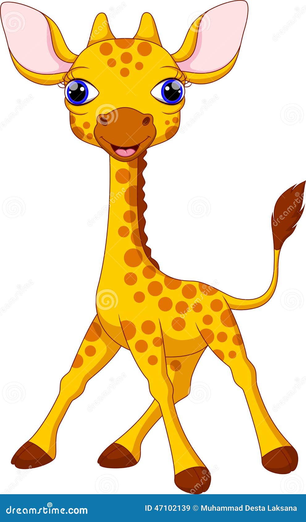 Cute giraffe cartoon stock illustration. Illustration of cartoon - 47102139