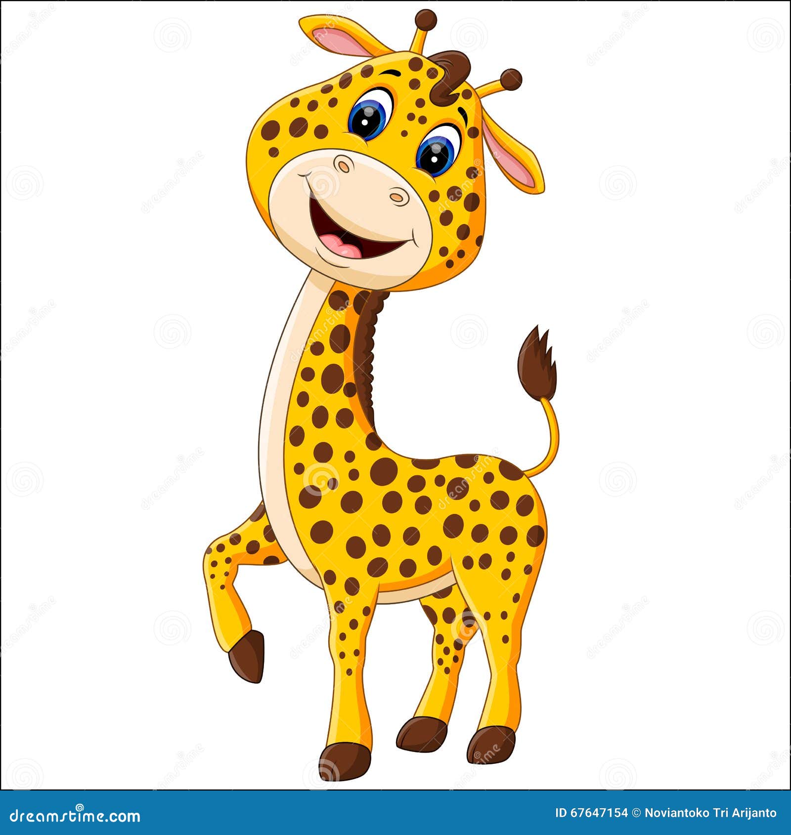 Cute giraffe cartoon stock vector. Illustration of africa - 67647154