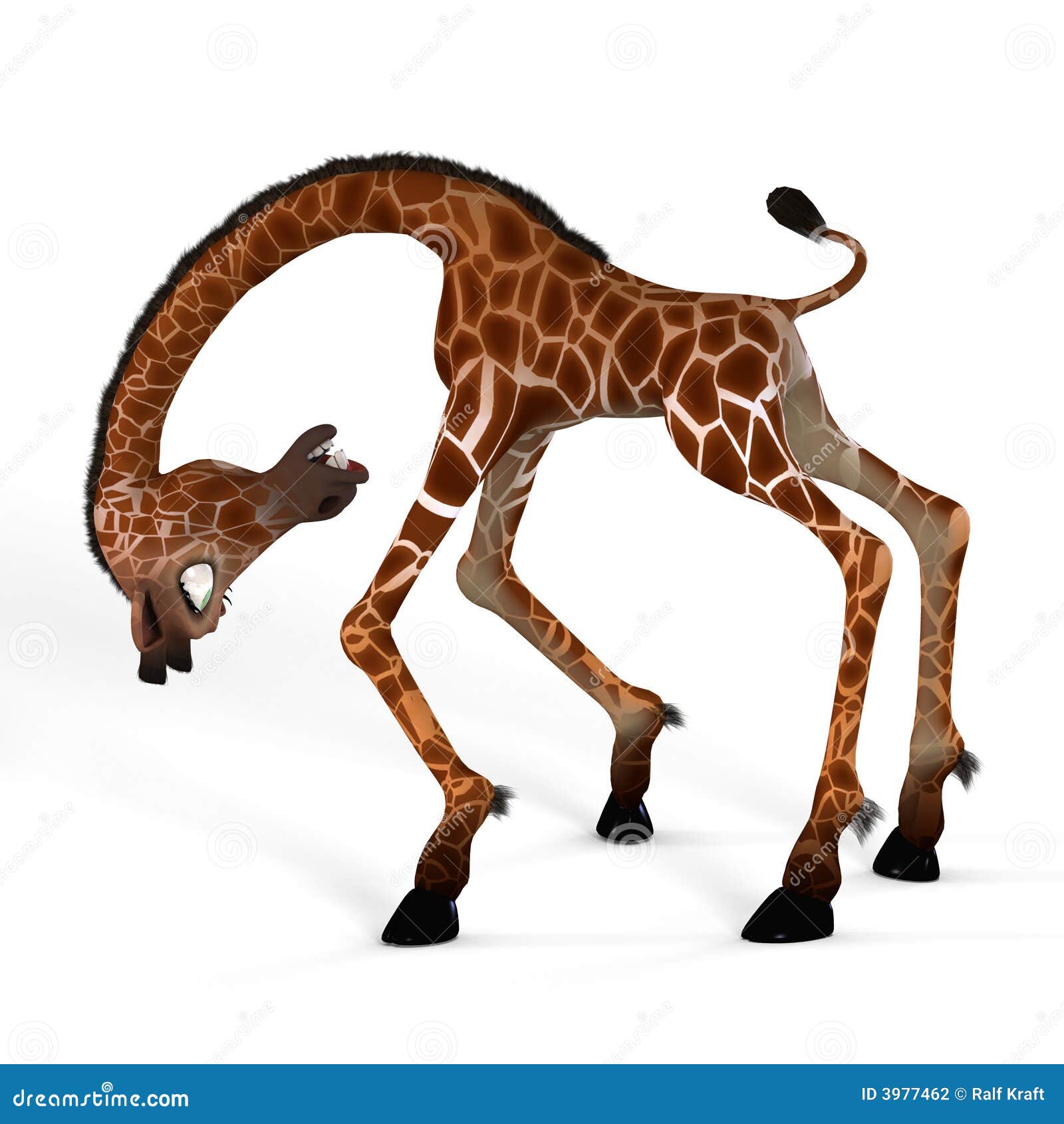 Cute Giraffe with a Funny Face Stock Illustration - Illustration of ...