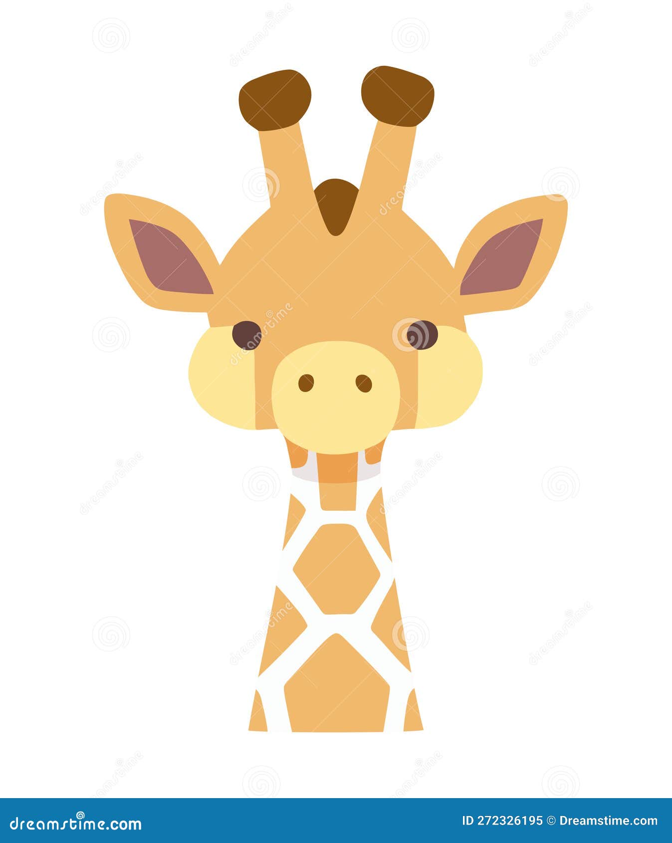 Cute giraffe head animal stock vector. Illustration of giraffe - 272326195