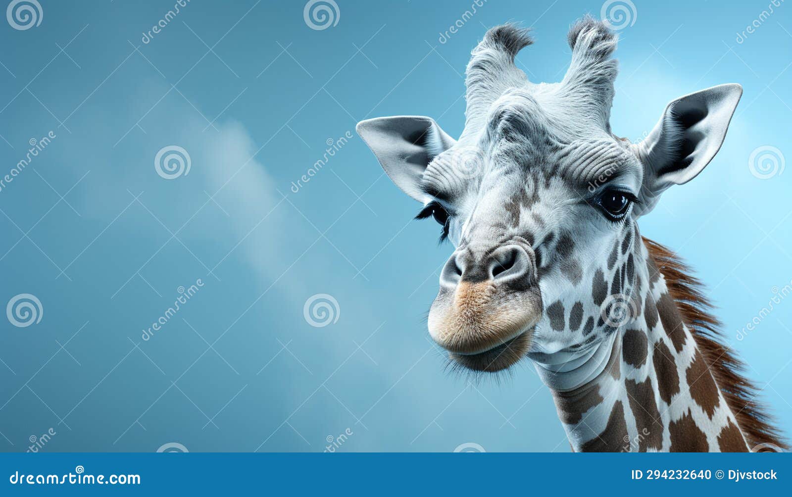 Cute Giraffe Looking at Camera, Surrounded by Beautiful Nature ...