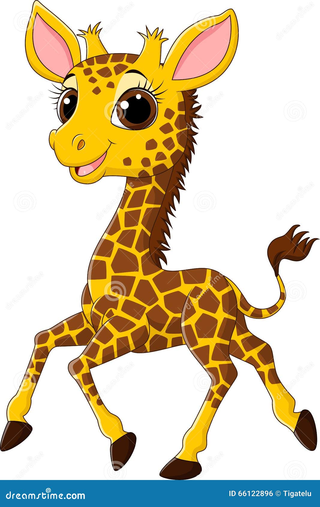 Giraffe Running Silhouette ~ Cartoon Vector | CartoonDealer.com #241268521