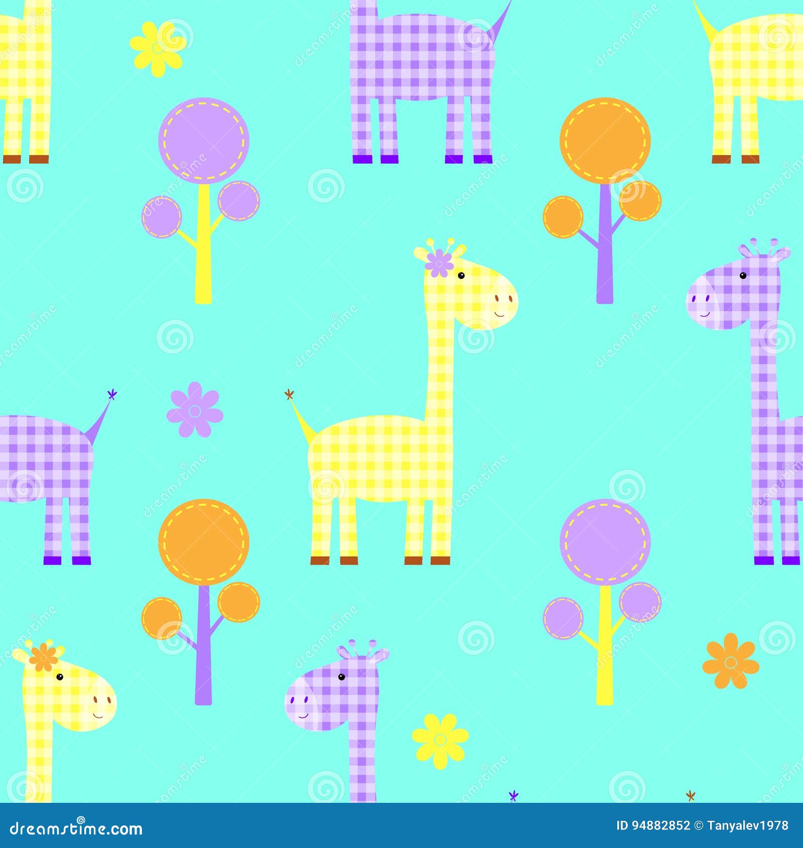 Giraffe Seamless Pattern. Wild Animal Print. Vector Cow Skin ...
