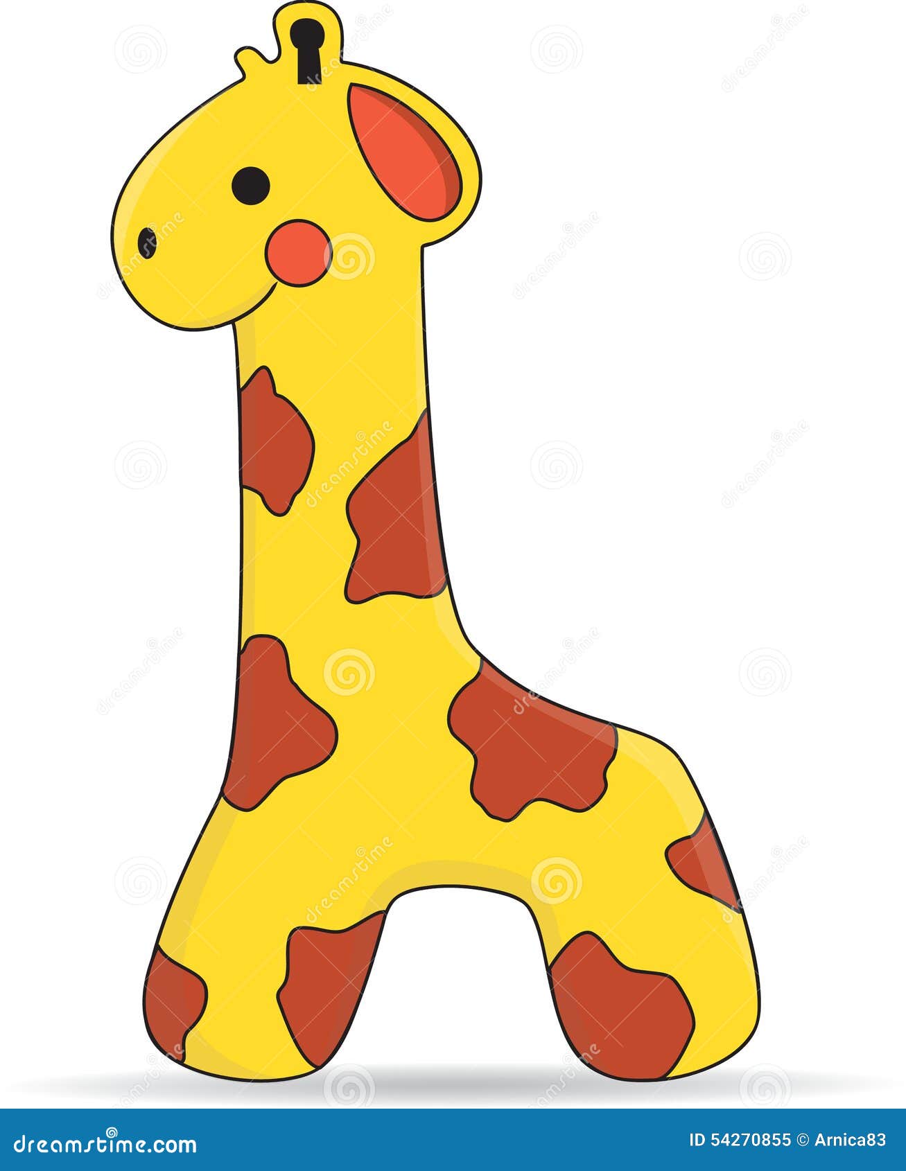 Cute Giraffe Toy stock vector. Illustration of newborn - 54270855