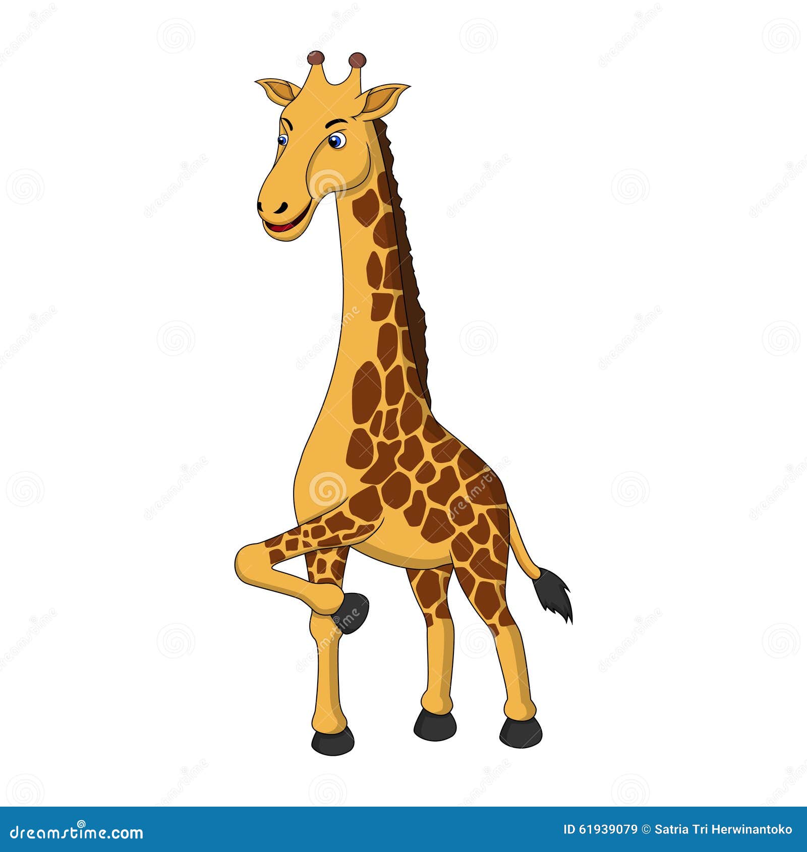 Cute Giraffe Walking Around Stock Vector - Illustration of vector, neck ...