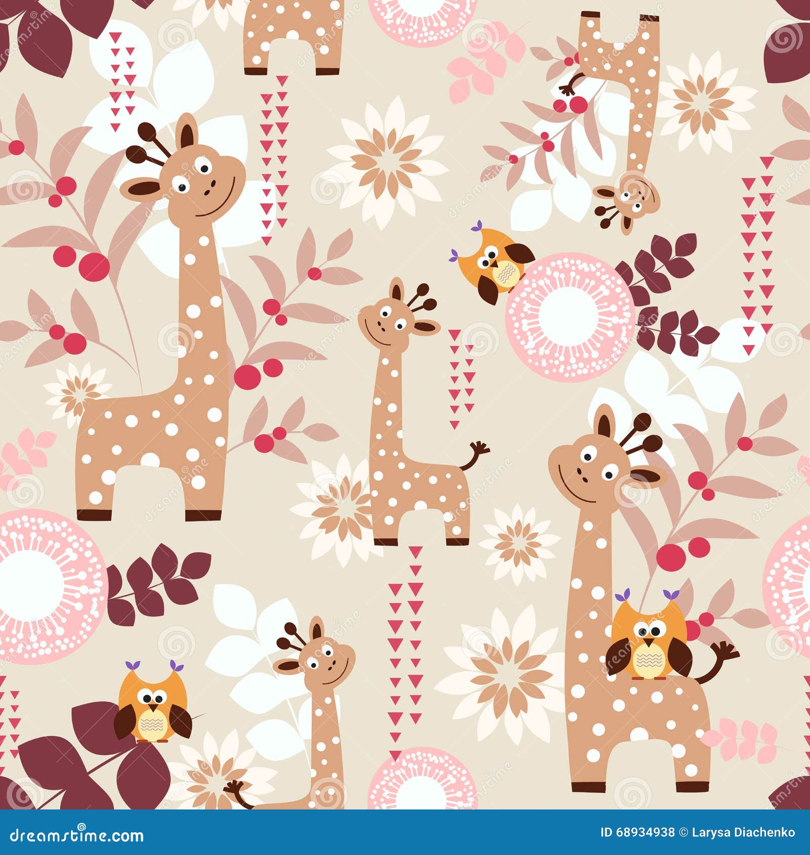 Cute Giraffes And Cubs Graphic Vector Design | CartoonDealer.com #221133211