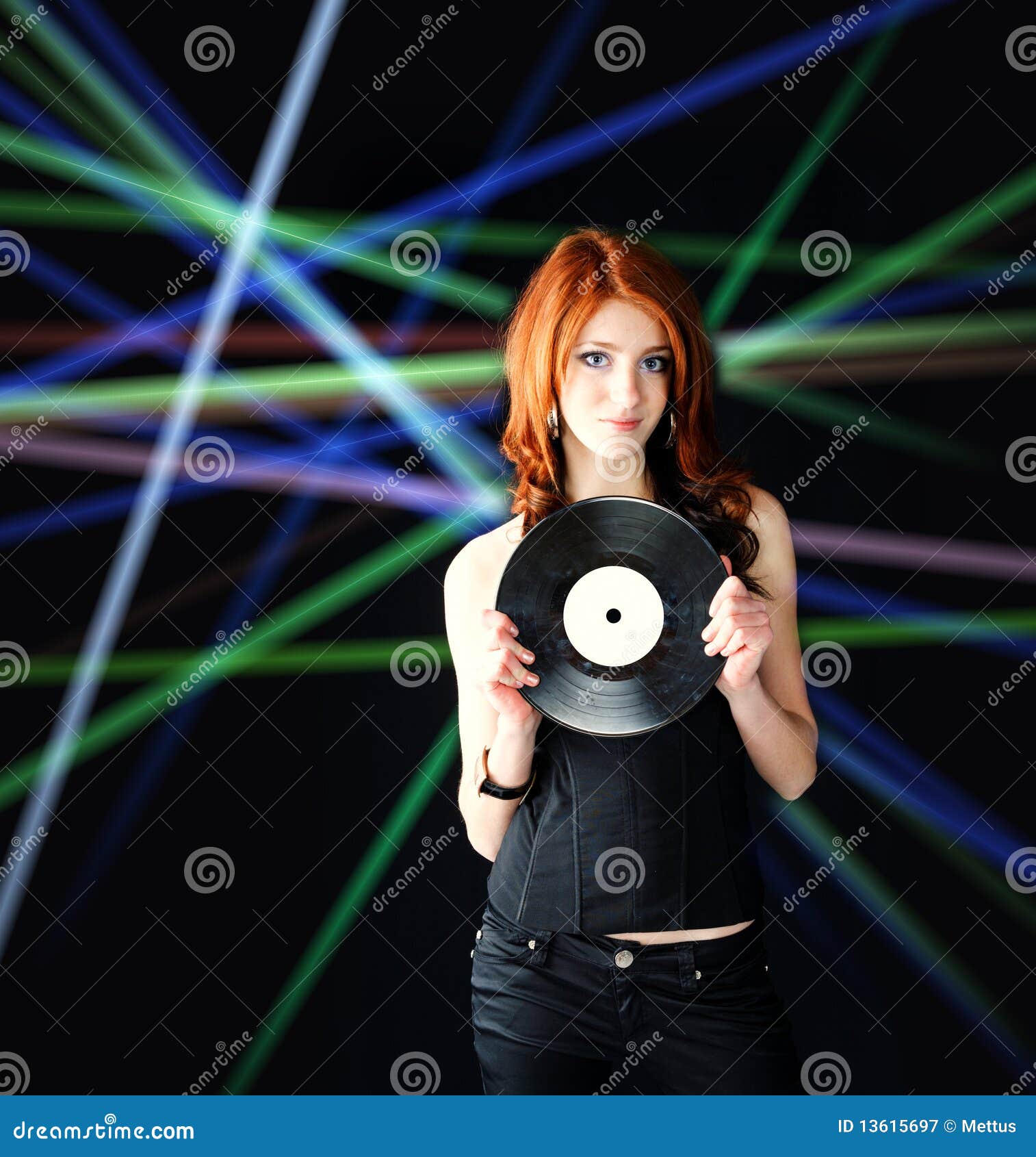 Cute girl stock image. Image of disco, beautiful, deejay - 13615697
