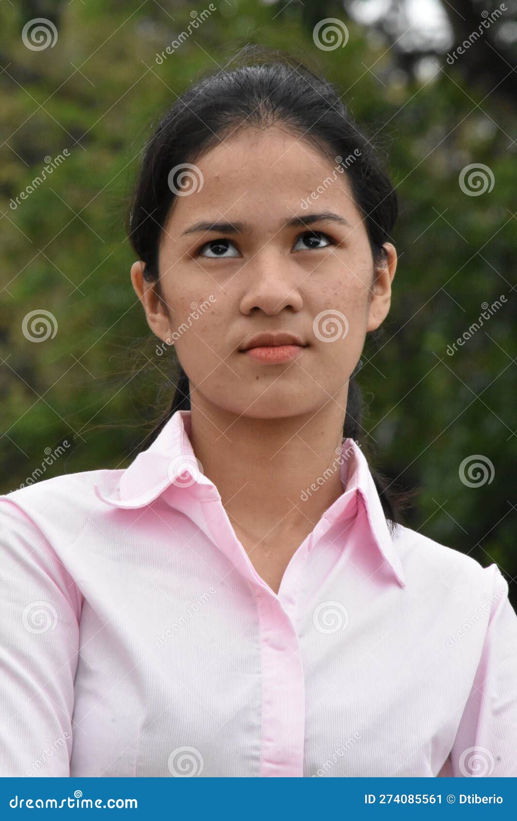 A Cute Girl and Apathy Headshot Stock Image - Image of ignore ...