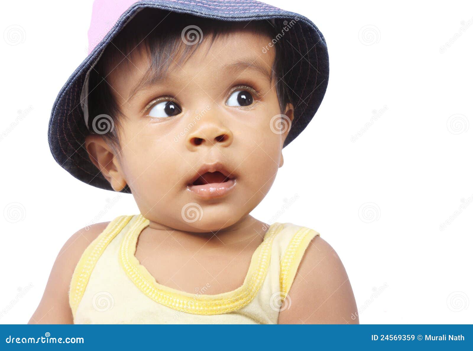 Cute Girl Baby Looking up stock image. Image of facial - 24569359