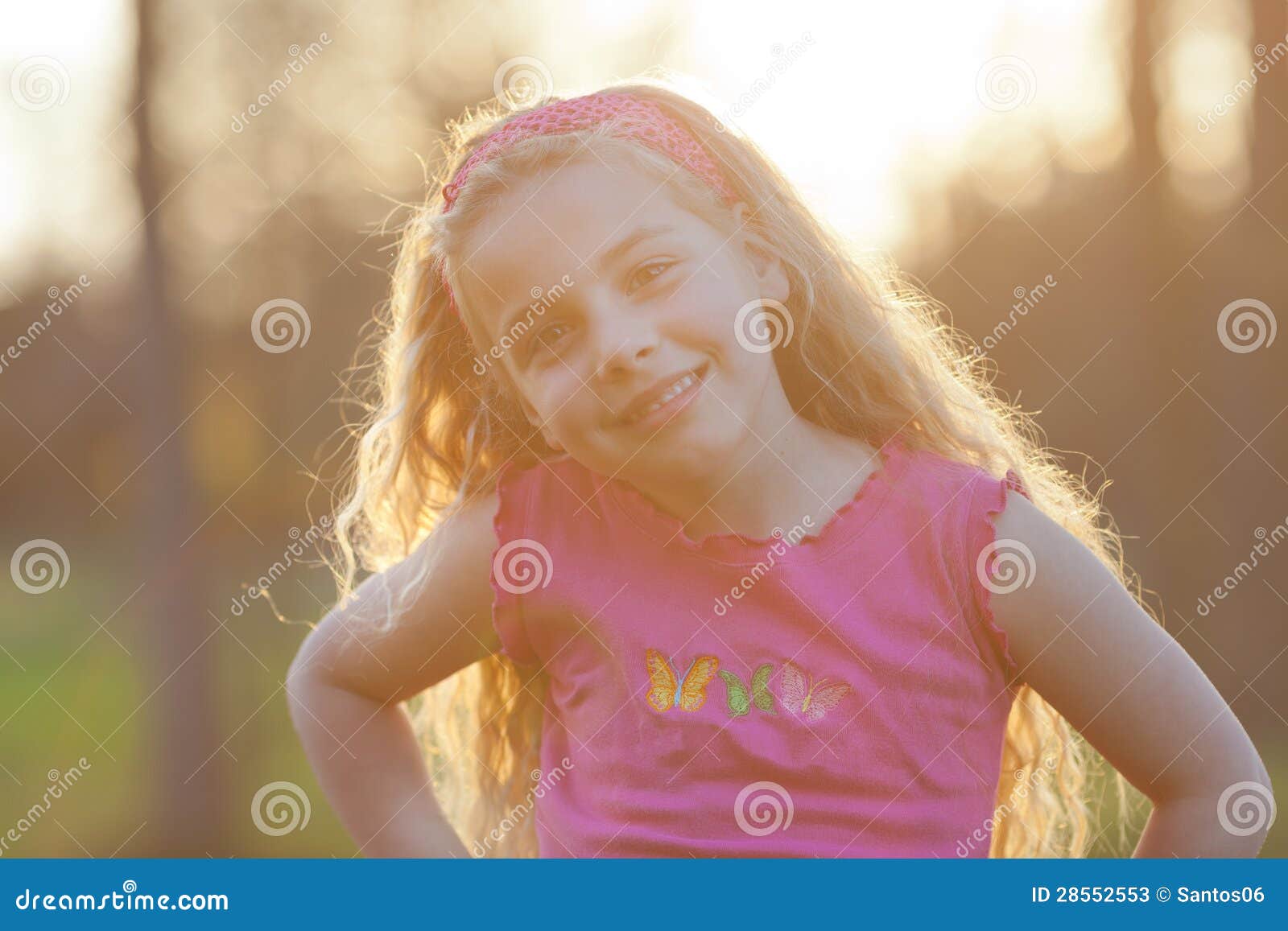 Cute girl in back light stock image. Image of portrait - 28552553