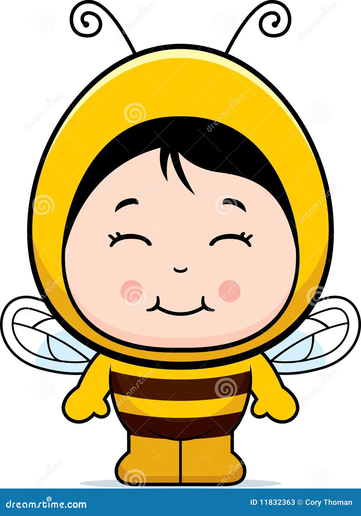 Cute Girl Bee stock vector. Illustration of little, girl - 11832363