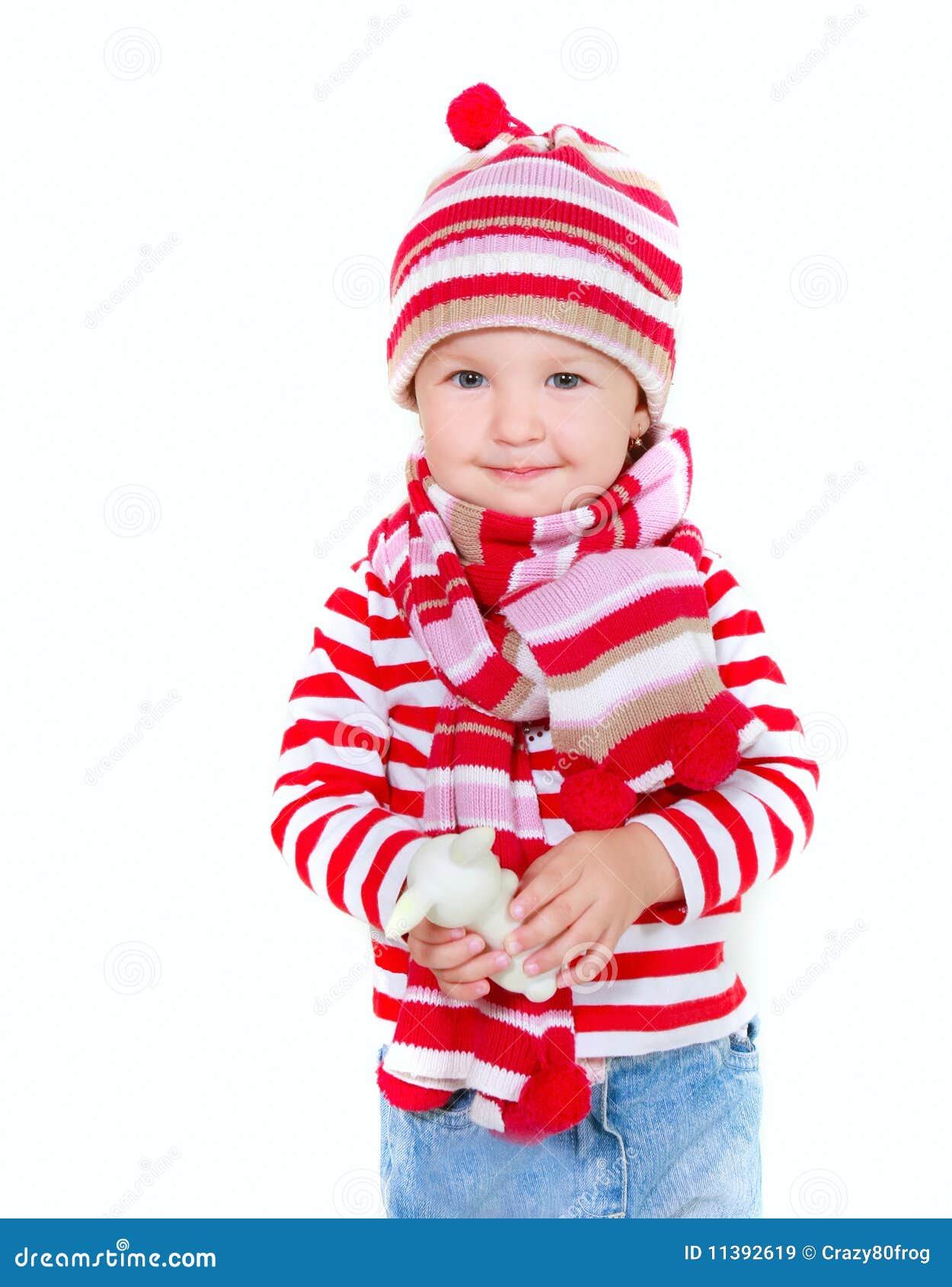 Cute Girl in Bright Clothes Stock Image - Image of caucasian, positive ...