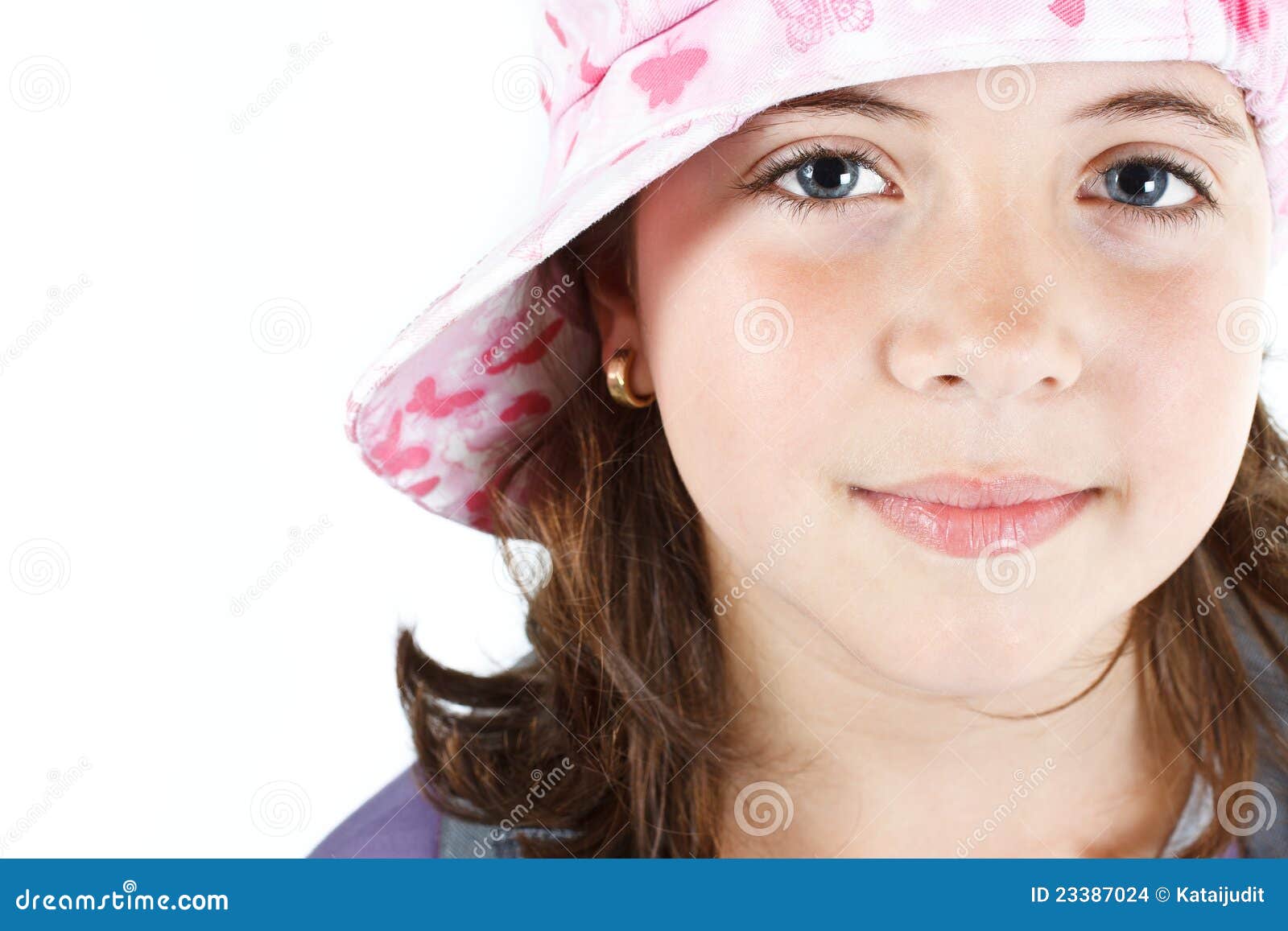 Cute girl with cap stock photo. Image of joyful, happy - 23387024