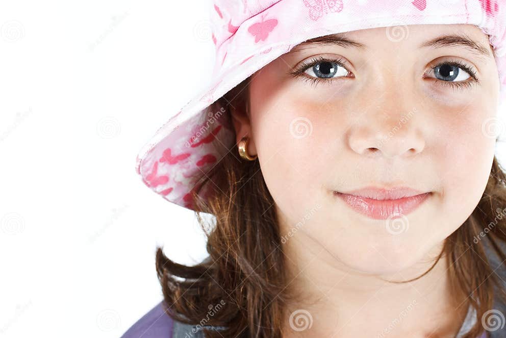 Cute girl with cap stock photo. Image of joyful, happy - 23387024