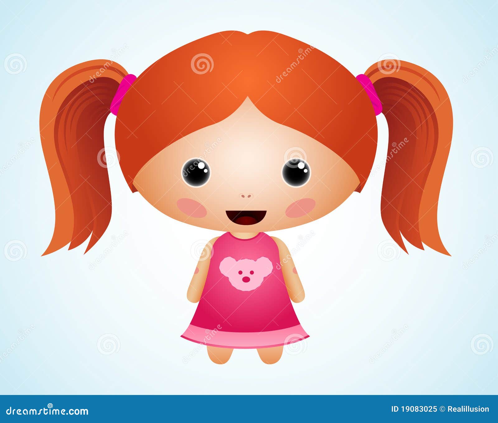Cute Girl Character stock vector. Illustration of adorable - 19083025