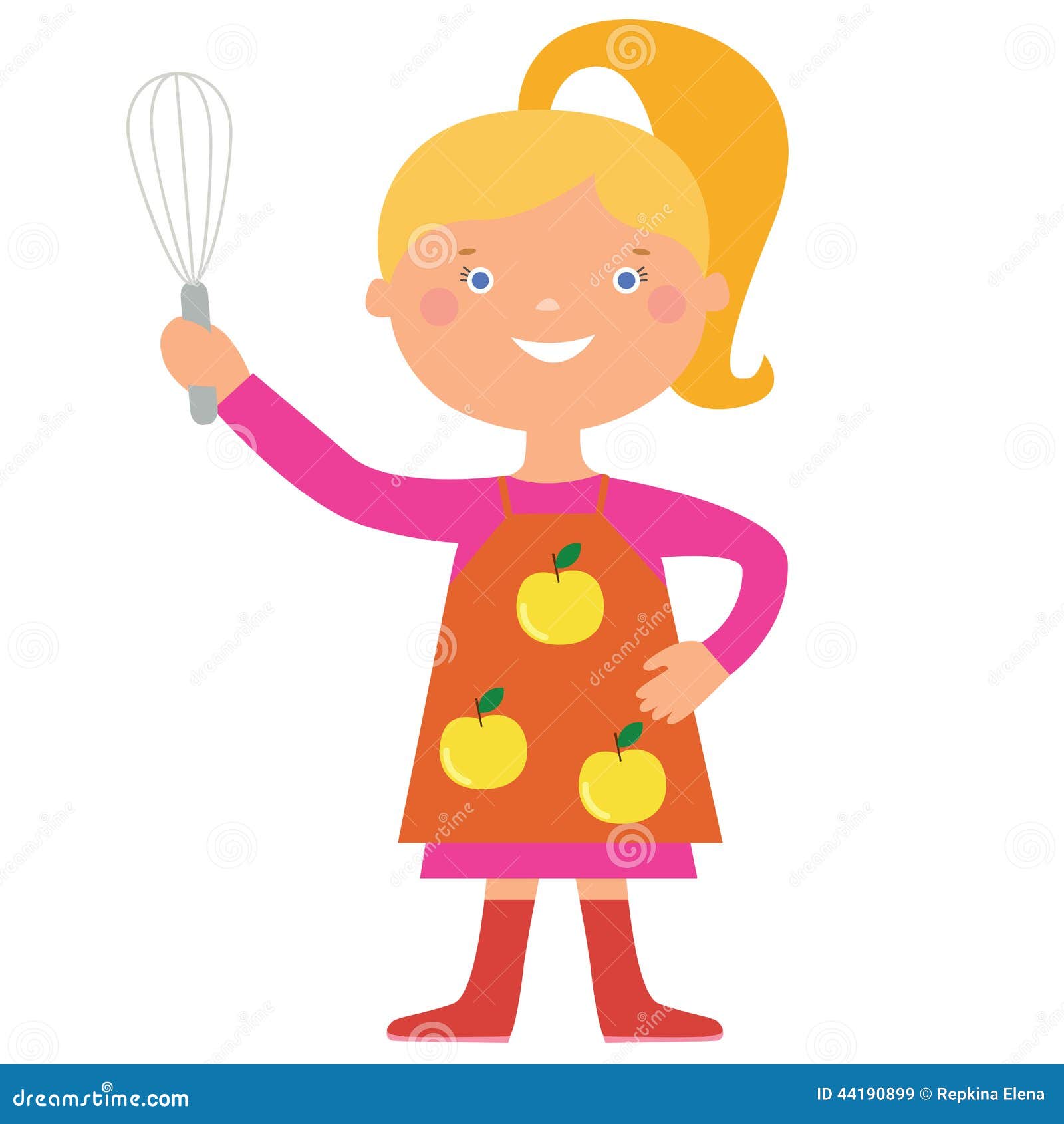 Cute girl cook character stock vector. Illustration of awesome - 44190899