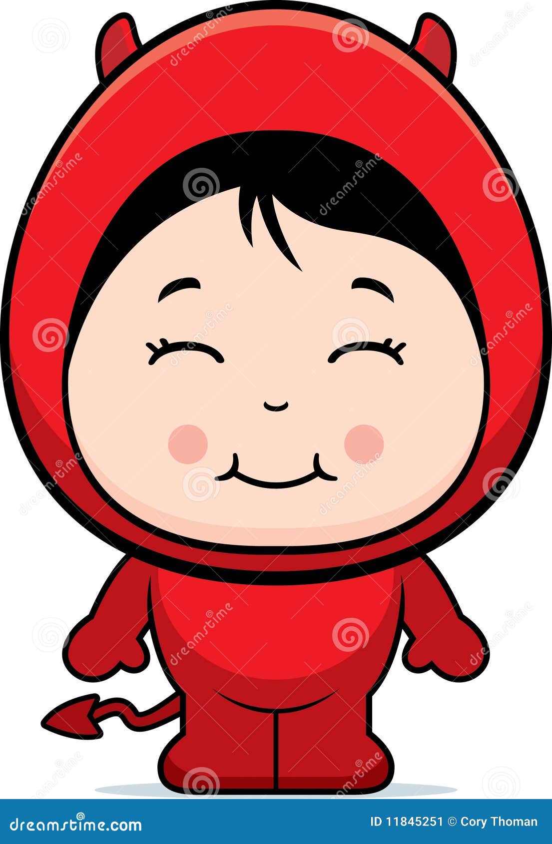 Cute Girl Devil stock vector. Illustration of cartoon - 11845251