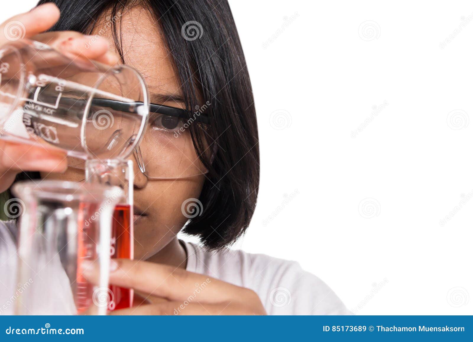 Cute Girl Doing Science Experiment Stock Image - Image of person ...