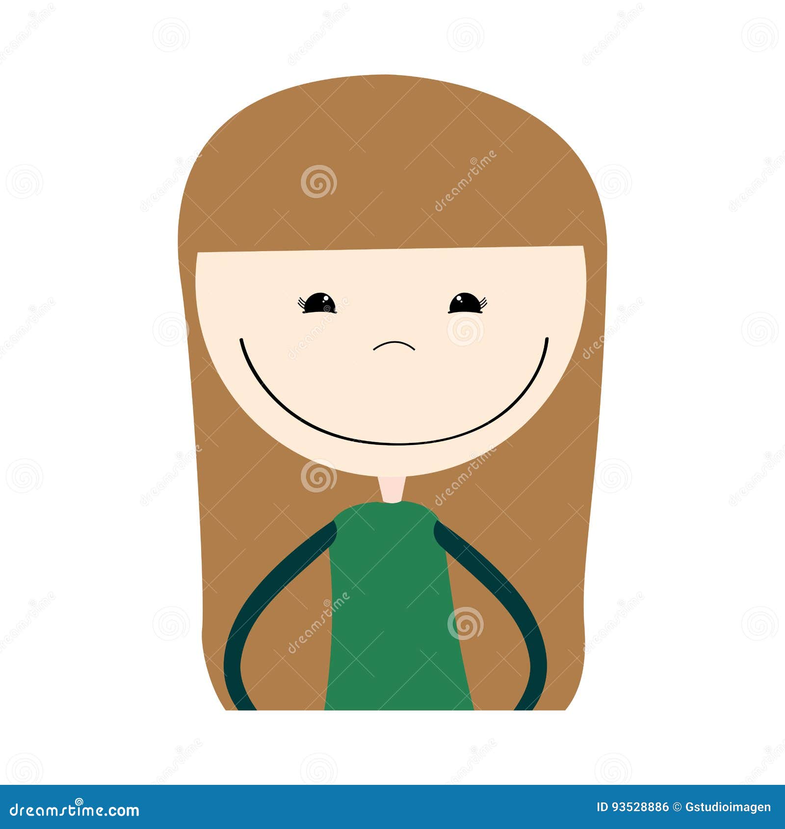 Cute Girl Drawing Character Stock Vector - Illustration of lovely ...