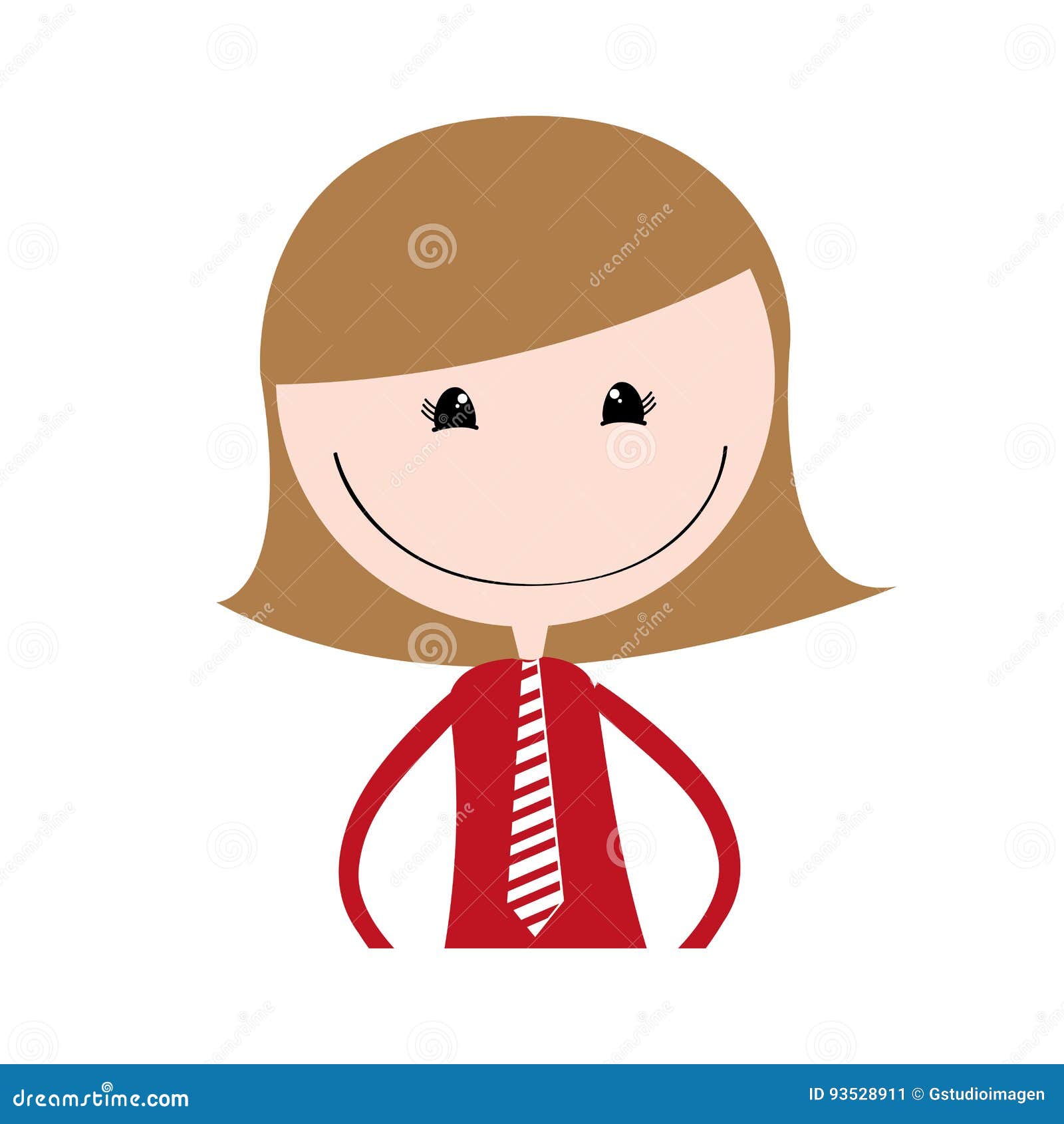 Cute Girl Drawing Character Stock Vector - Illustration of portrait ...