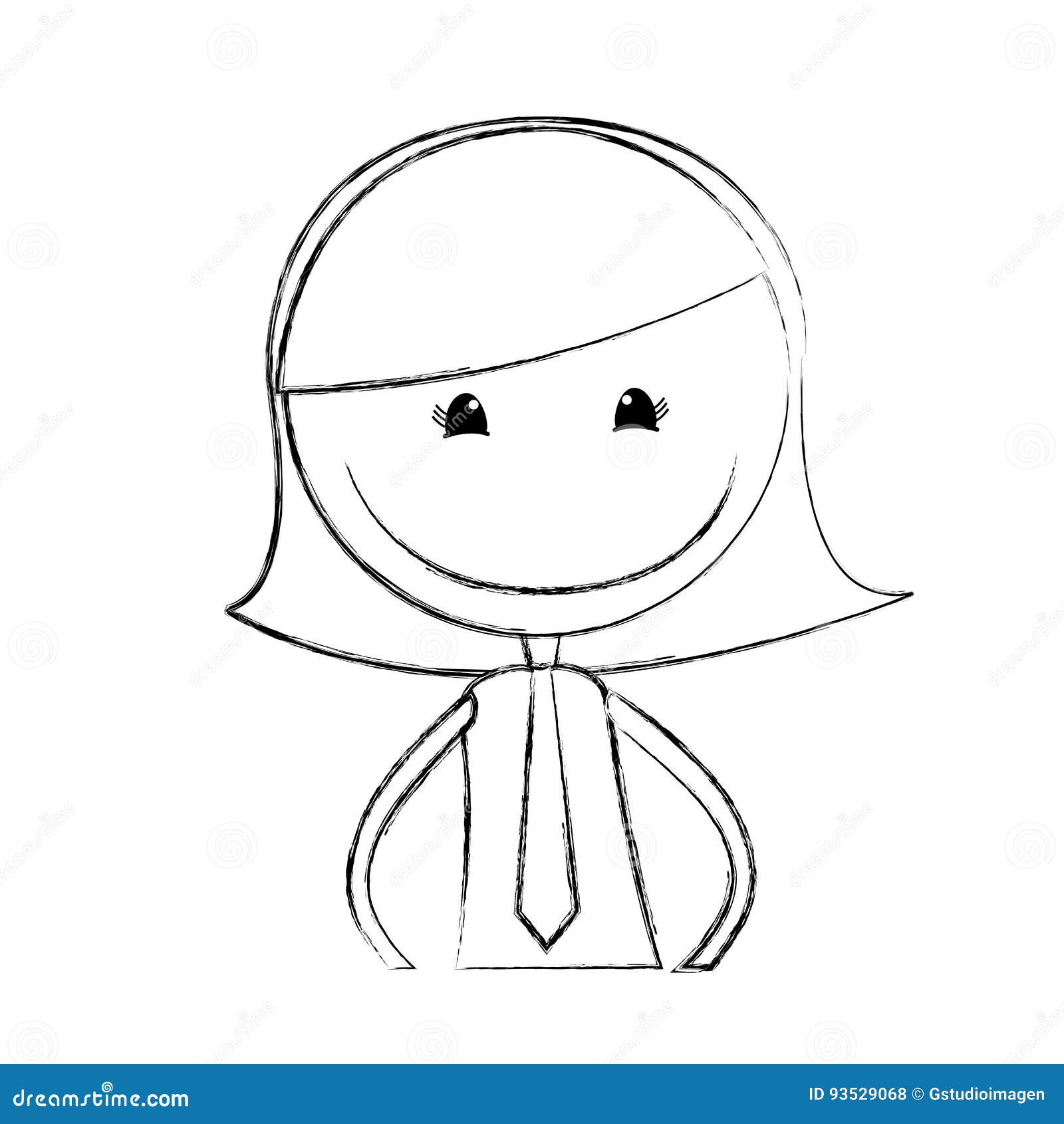 Cute Girl Drawing Character Stock Vector - Illustration of design ...