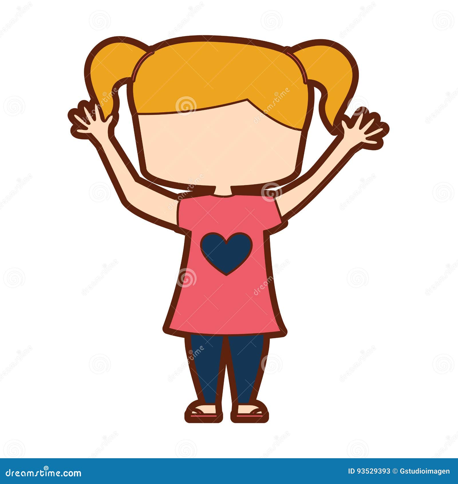 Cute Girl Drawing Character Stock Vector - Illustration of clip ...