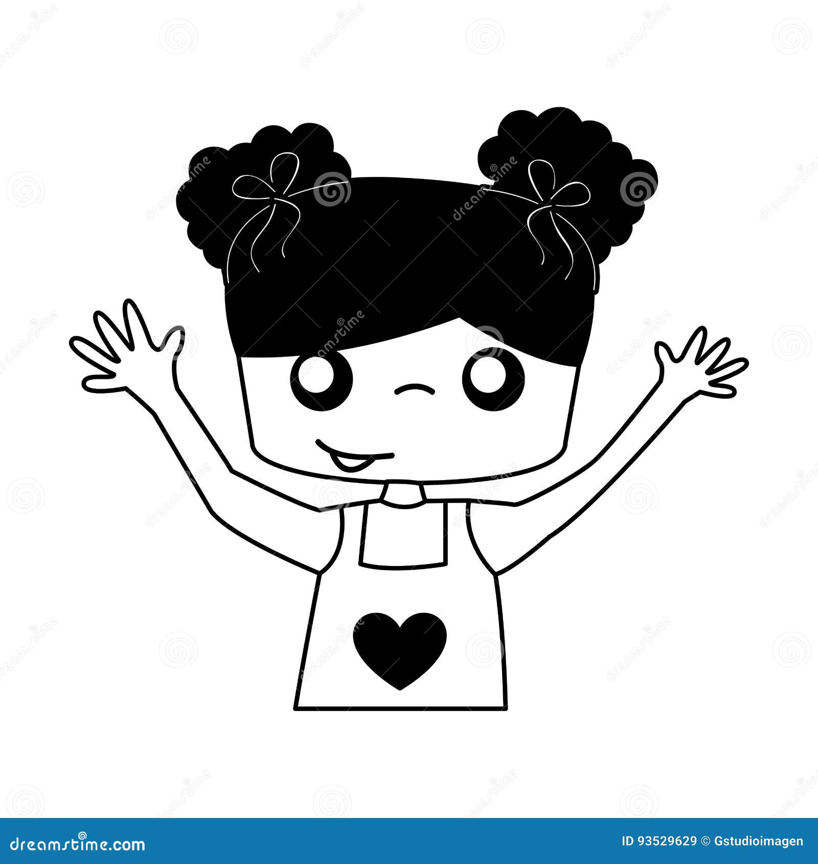 Cute Girl Drawing Character Stock Vector - Illustration of fashion ...