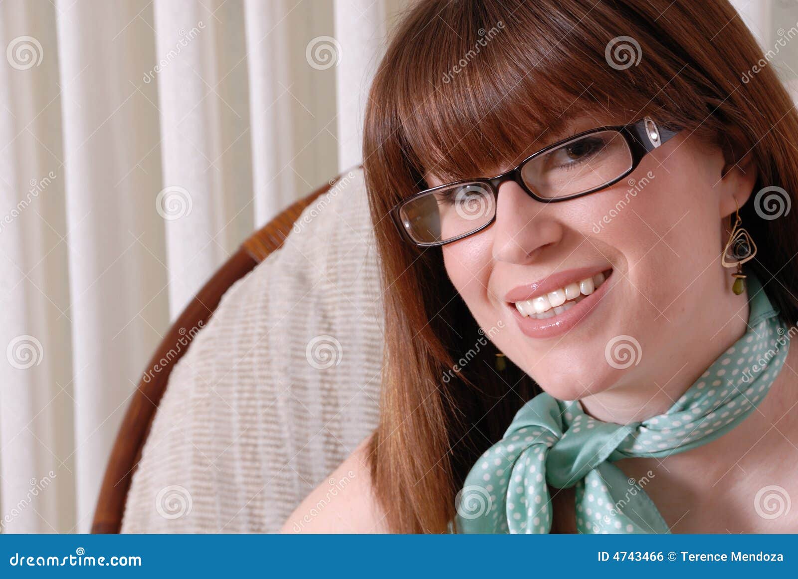 Cute Girl in Eyeglasses / Spectacles Stock Photo - Image of happiness ...