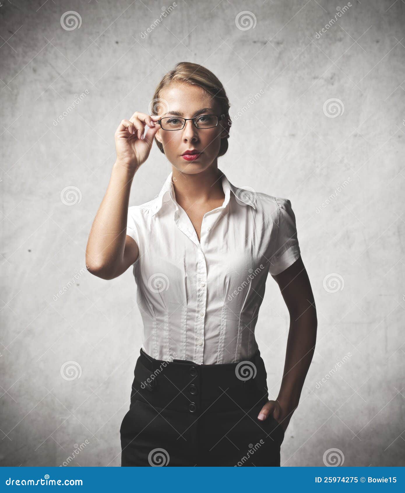 Cute Girl Focused stock image. Image of secretary, face - 25974275
