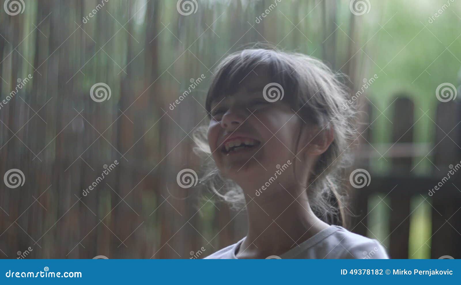 Cute girl fooling around stock footage. Video of kids - 49378182