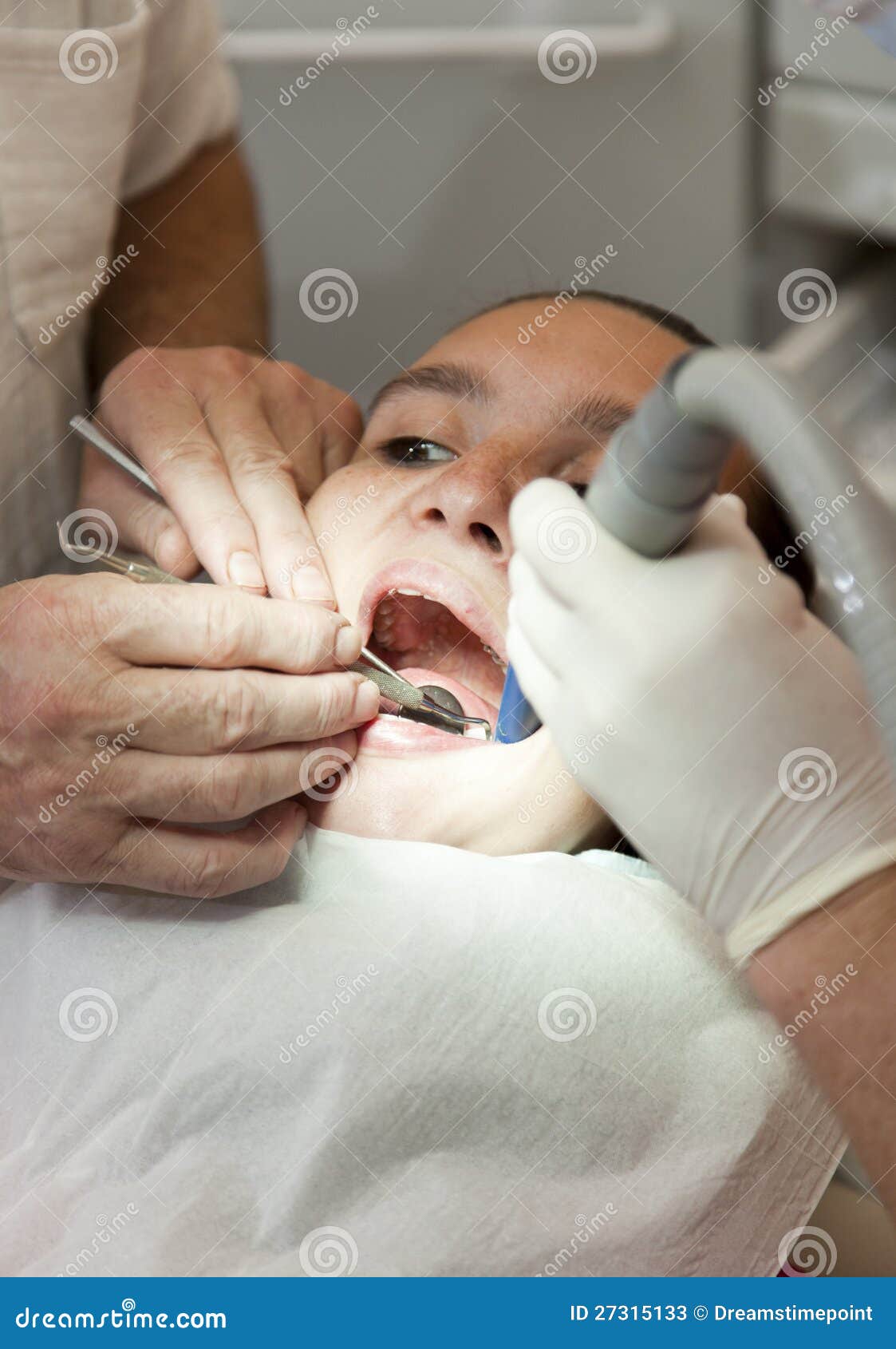 Cute Girl Having Her Teeth Checked by Doctor Stock Image - Image of ...
