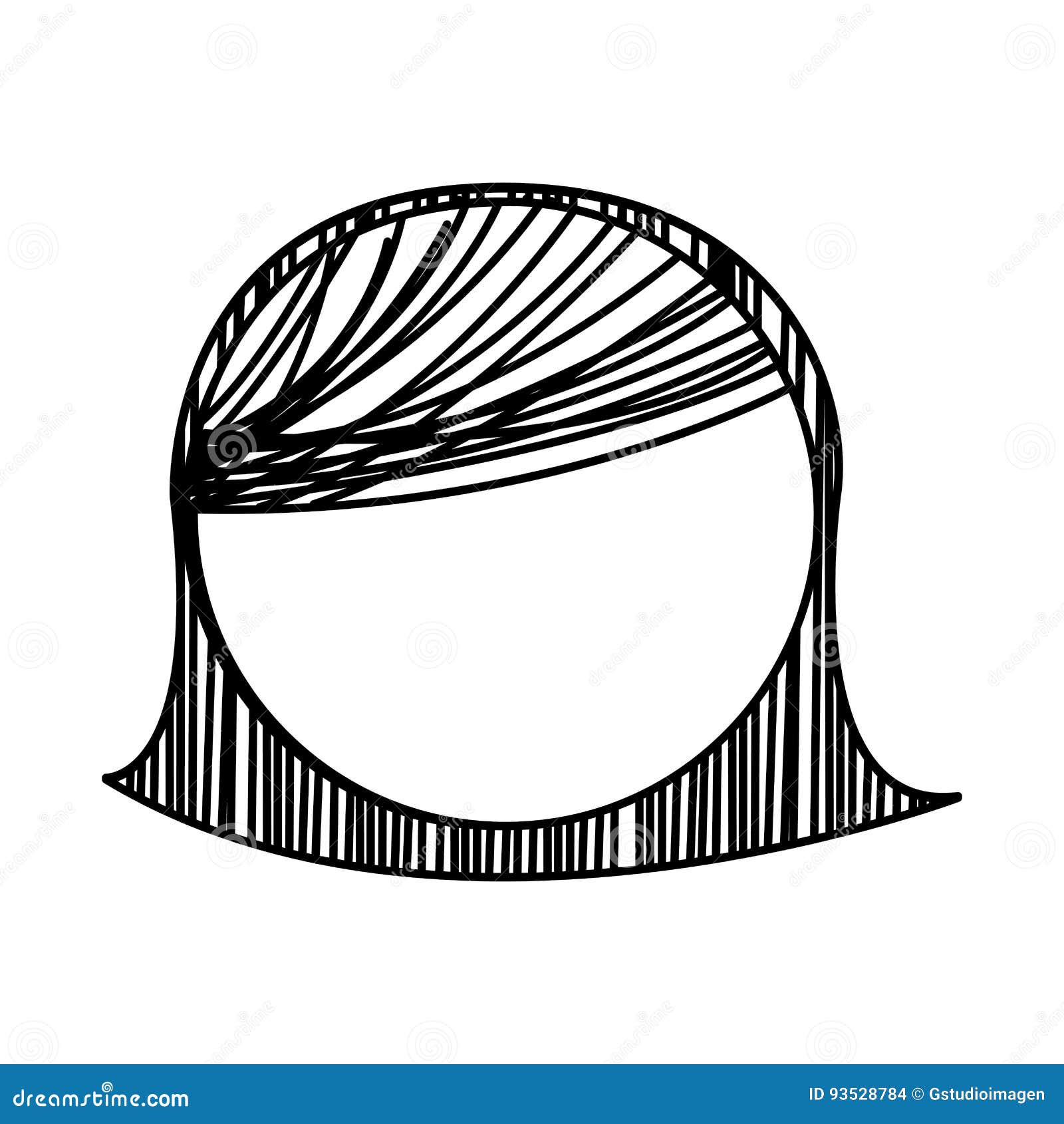 Cute Girl Head Drawing Character Stock Vector - Illustration of ...