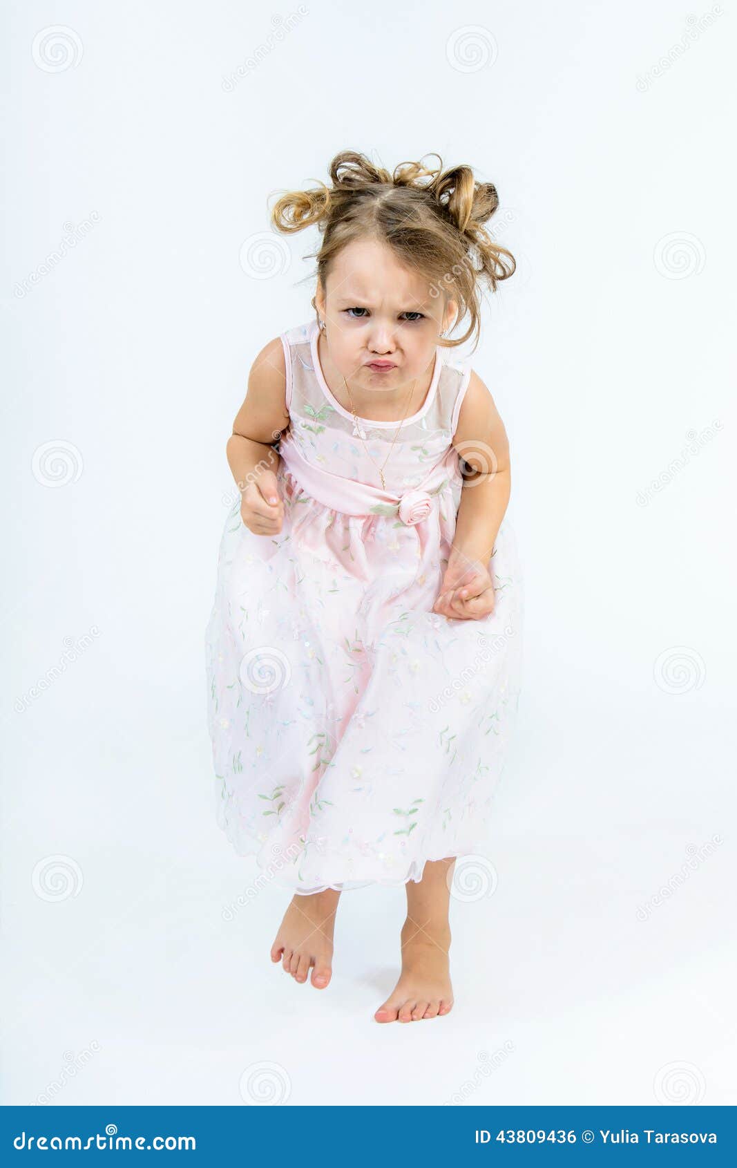 Cute Girl with Intense Concentration of Face Running To the Came Stock ...