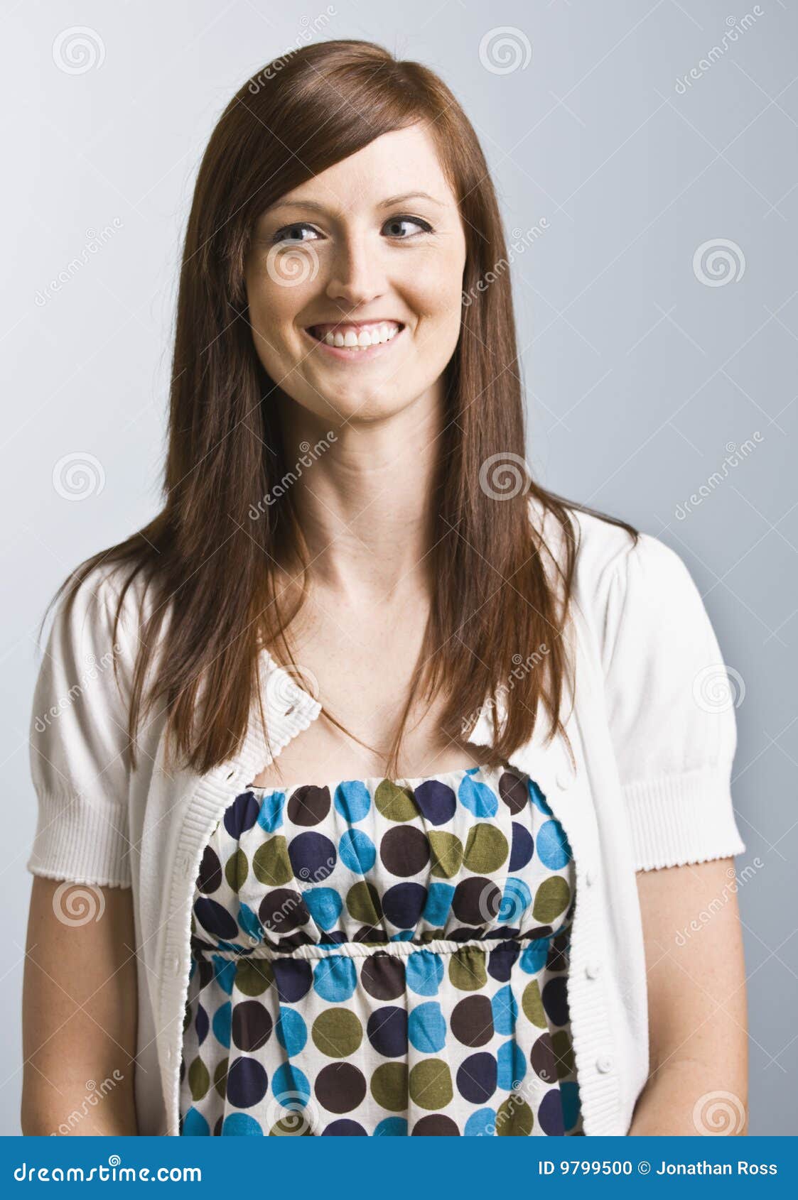 Cute girl looking left stock photo. Image of caucasian - 9799500