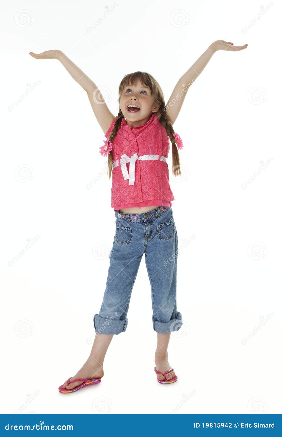 Cute Girl Looking Upward stock photo. Image of colorful - 19815942