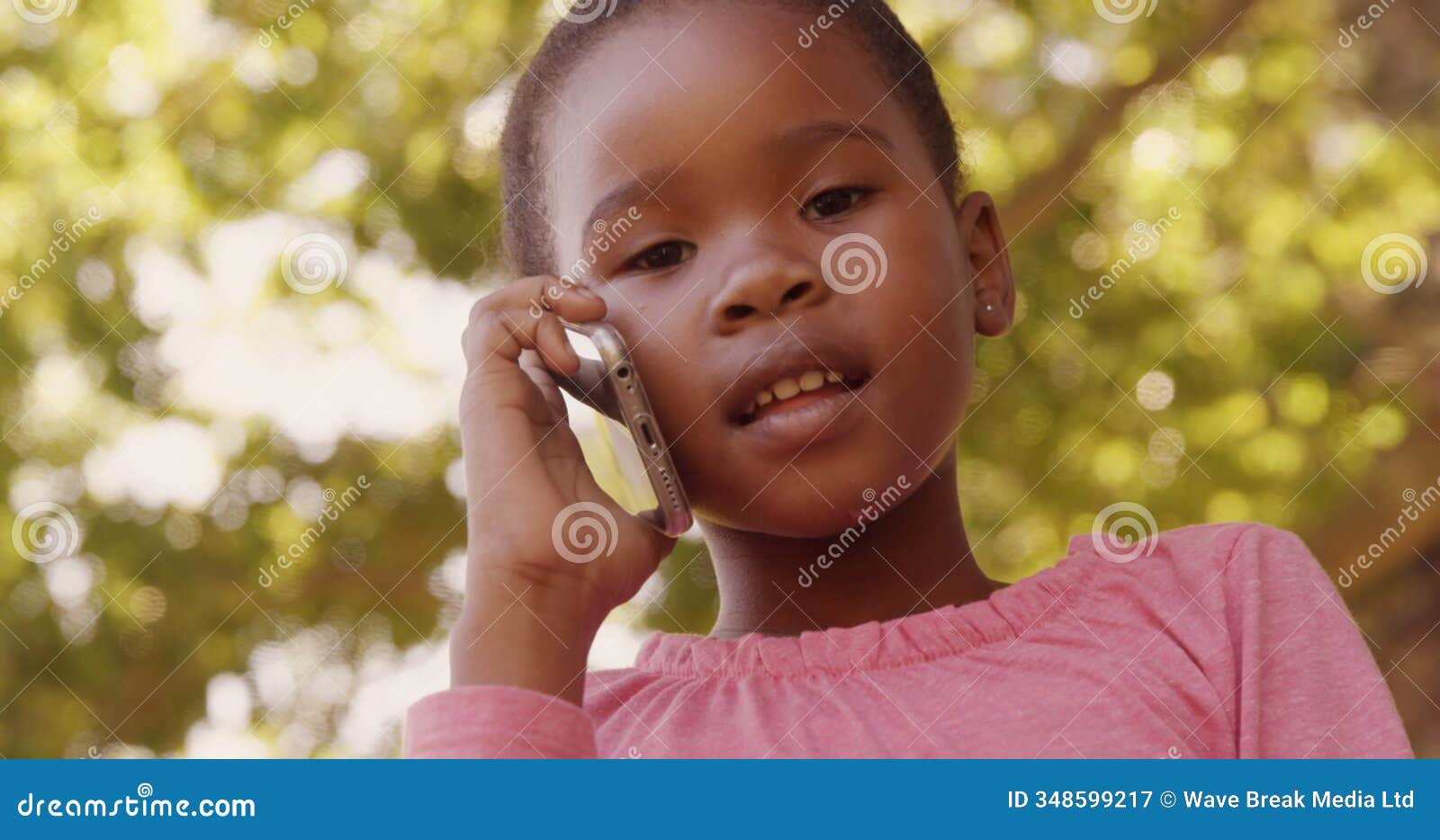 Cute Girl Making a Phone Call in a Park Stock Image - Image of asian ...