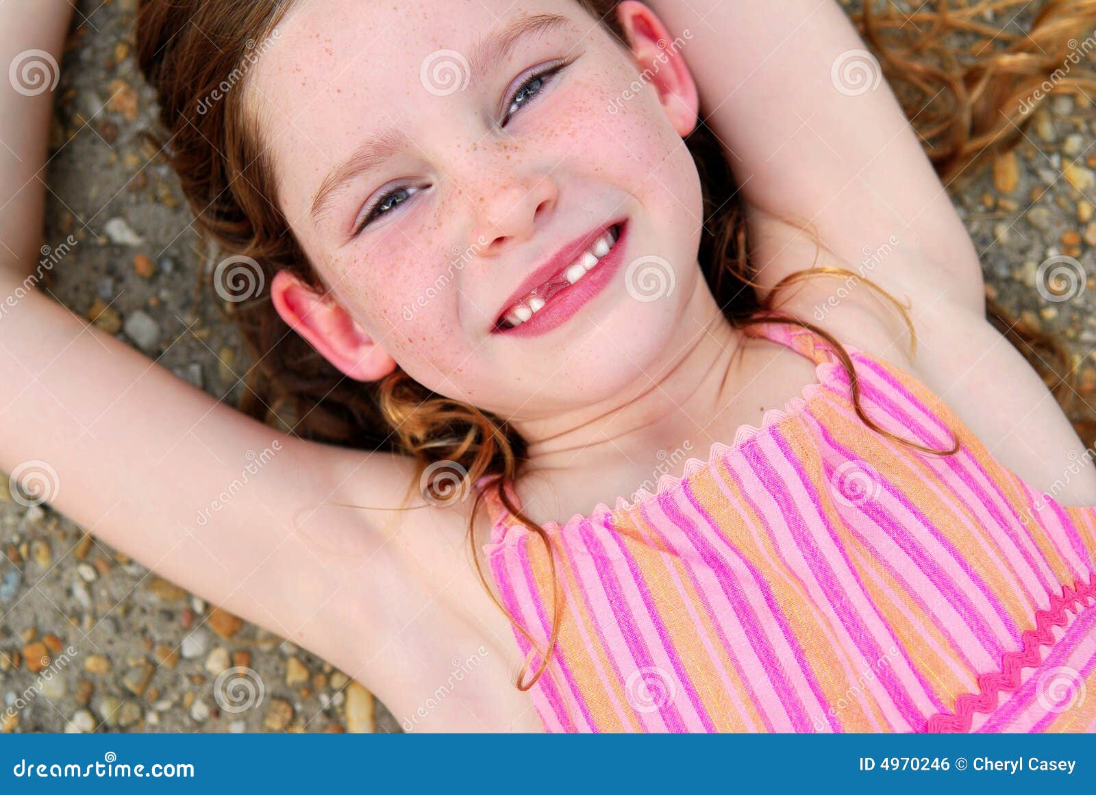 Cute Girl Missing Front Tooth Stock Photo - Image of happy, outside ...