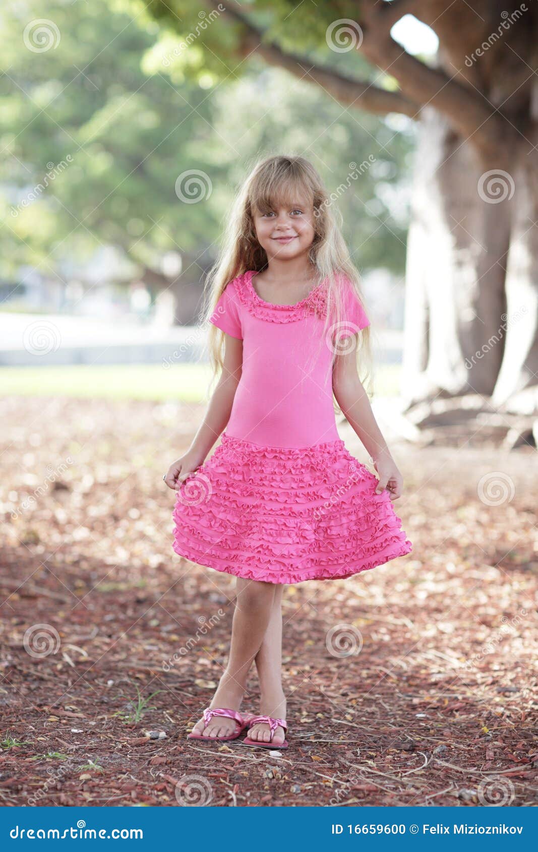 Cute girl in the park stock photo. Image of pink, female - 16659600