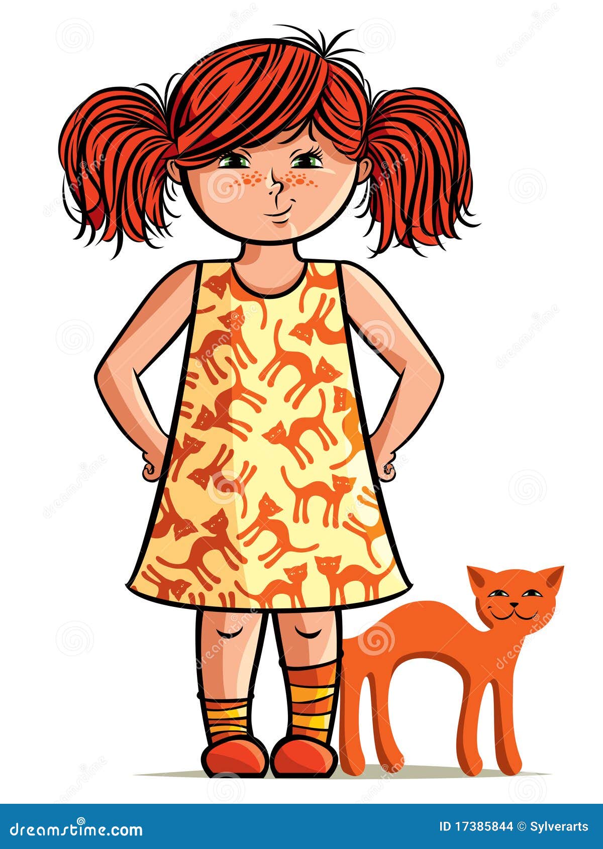 Cheeky Girl Leaning With Curiosity Cartoon Vector | CartoonDealer.com ...