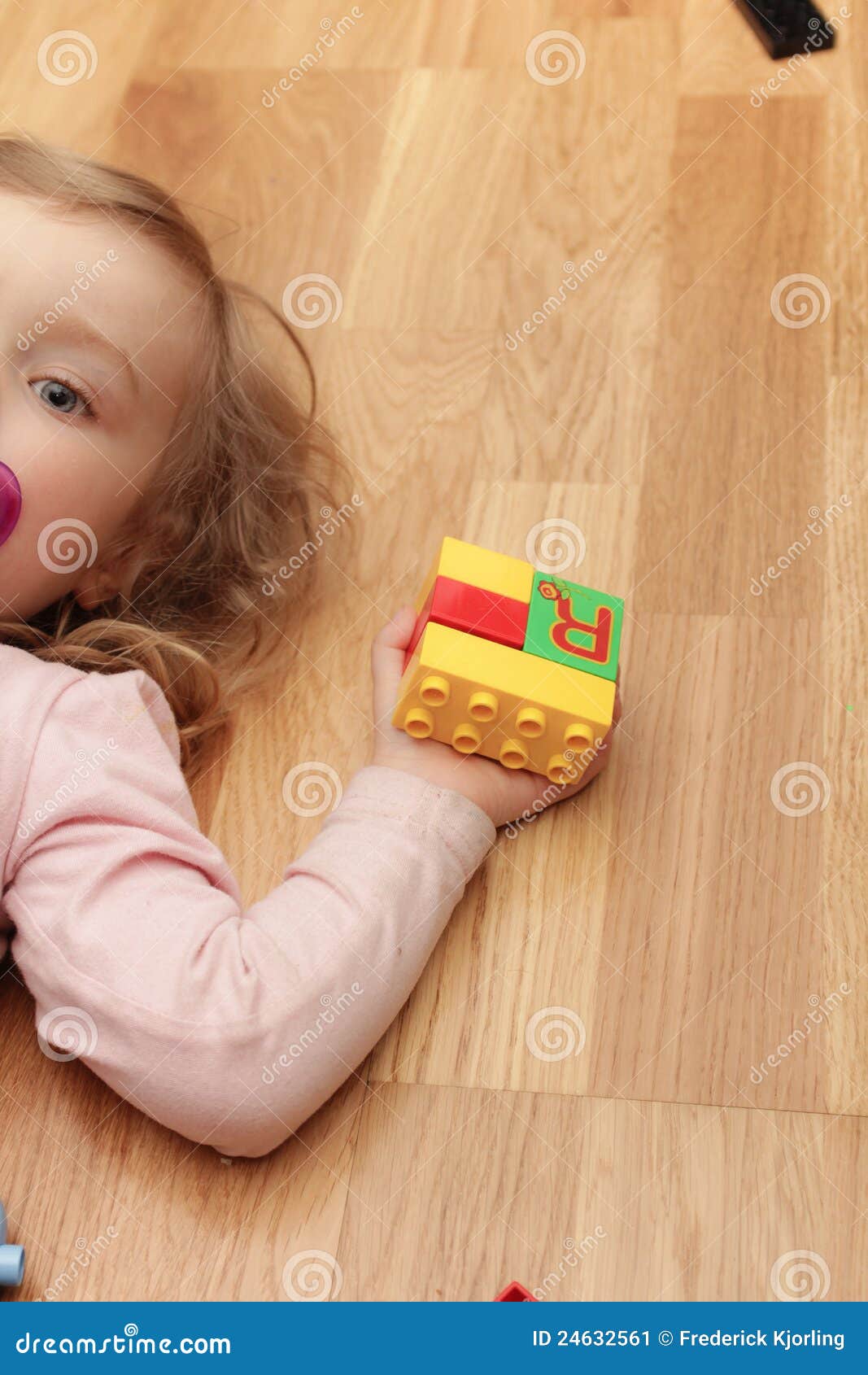 Cute girl playing stock image. Image of home, adorable - 24632561