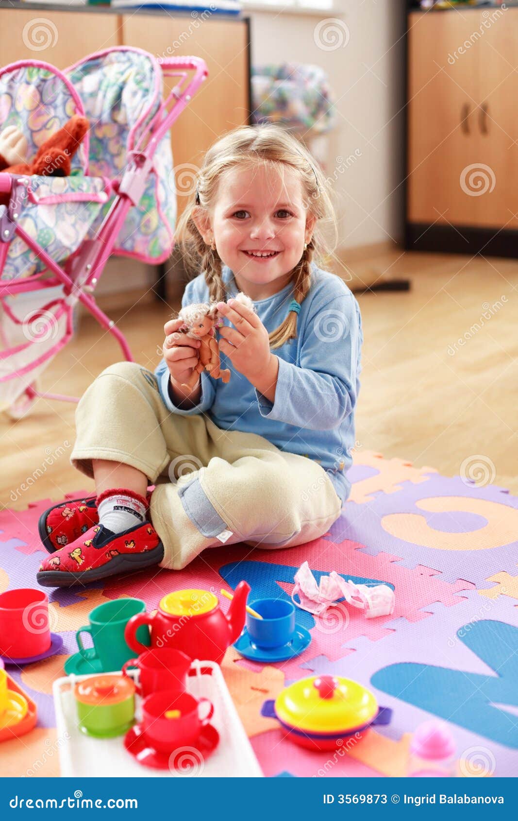 Cute girl playing stock image. Image of activity, childhood - 3569873