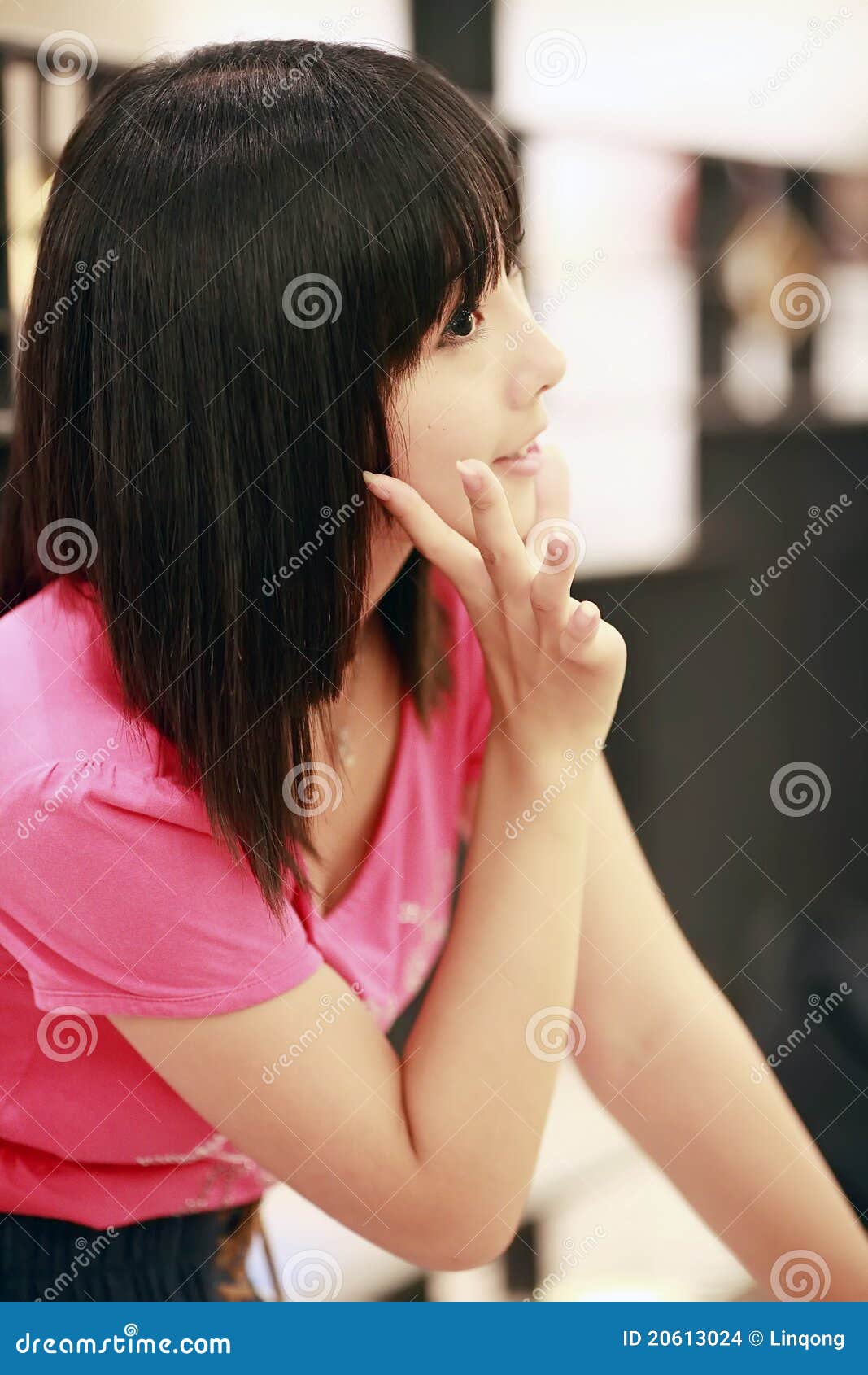 Cute girl pose stock photo. Image of charming, china - 20613024