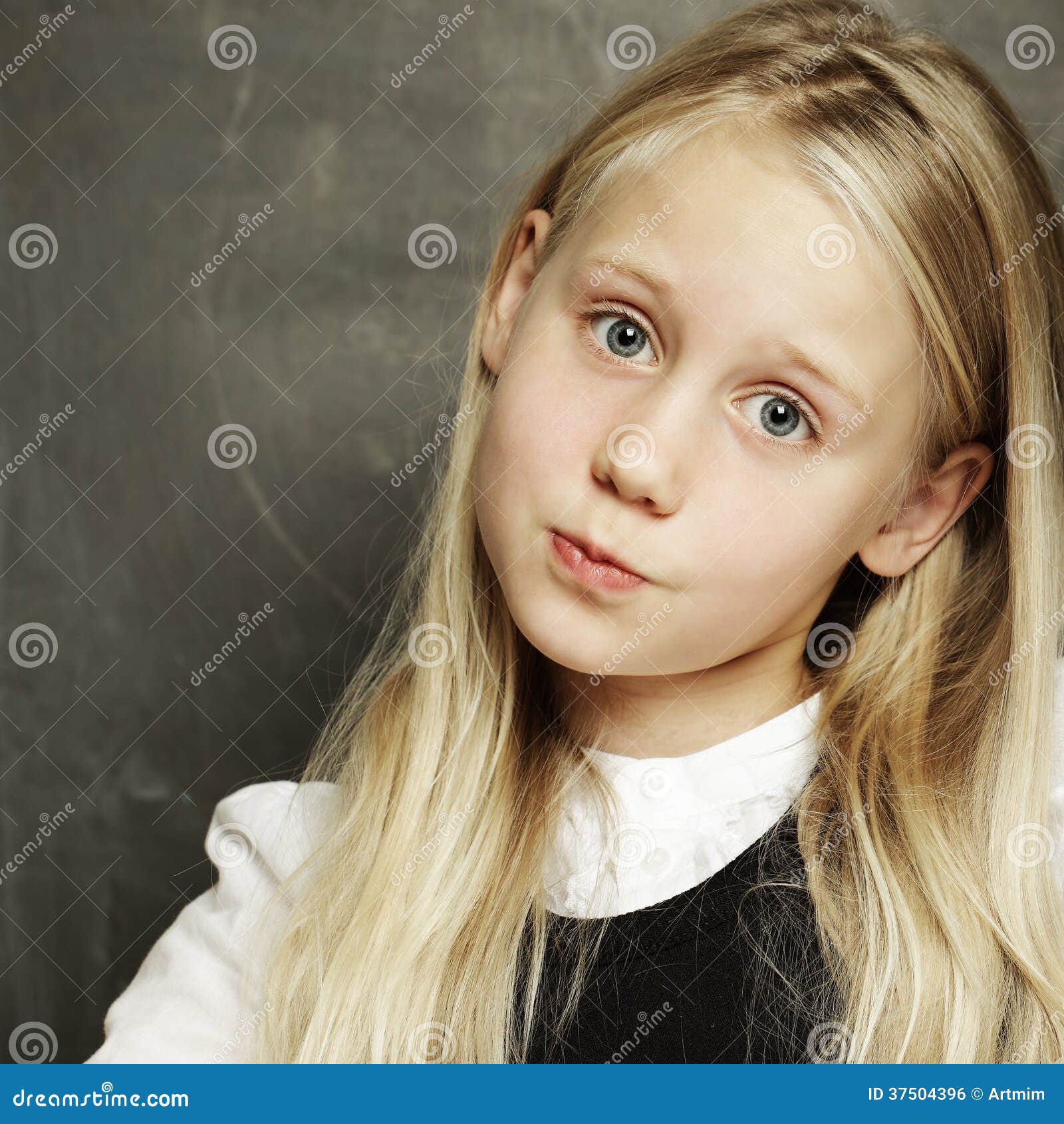 Cute Girl - Pupil at School Stock Photo - Image of pencil, face: 37504396