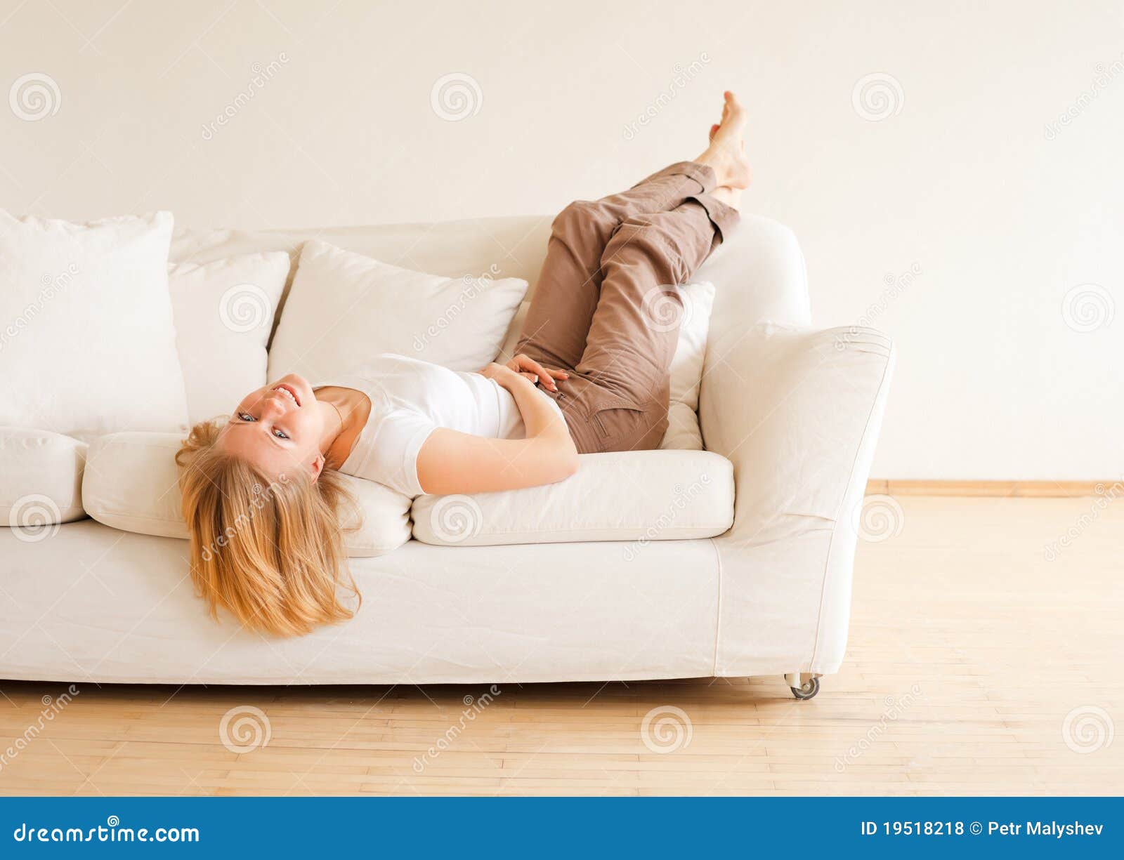 Cute Girl Relax stock photo. Image of bright, adult, blond - 19518218